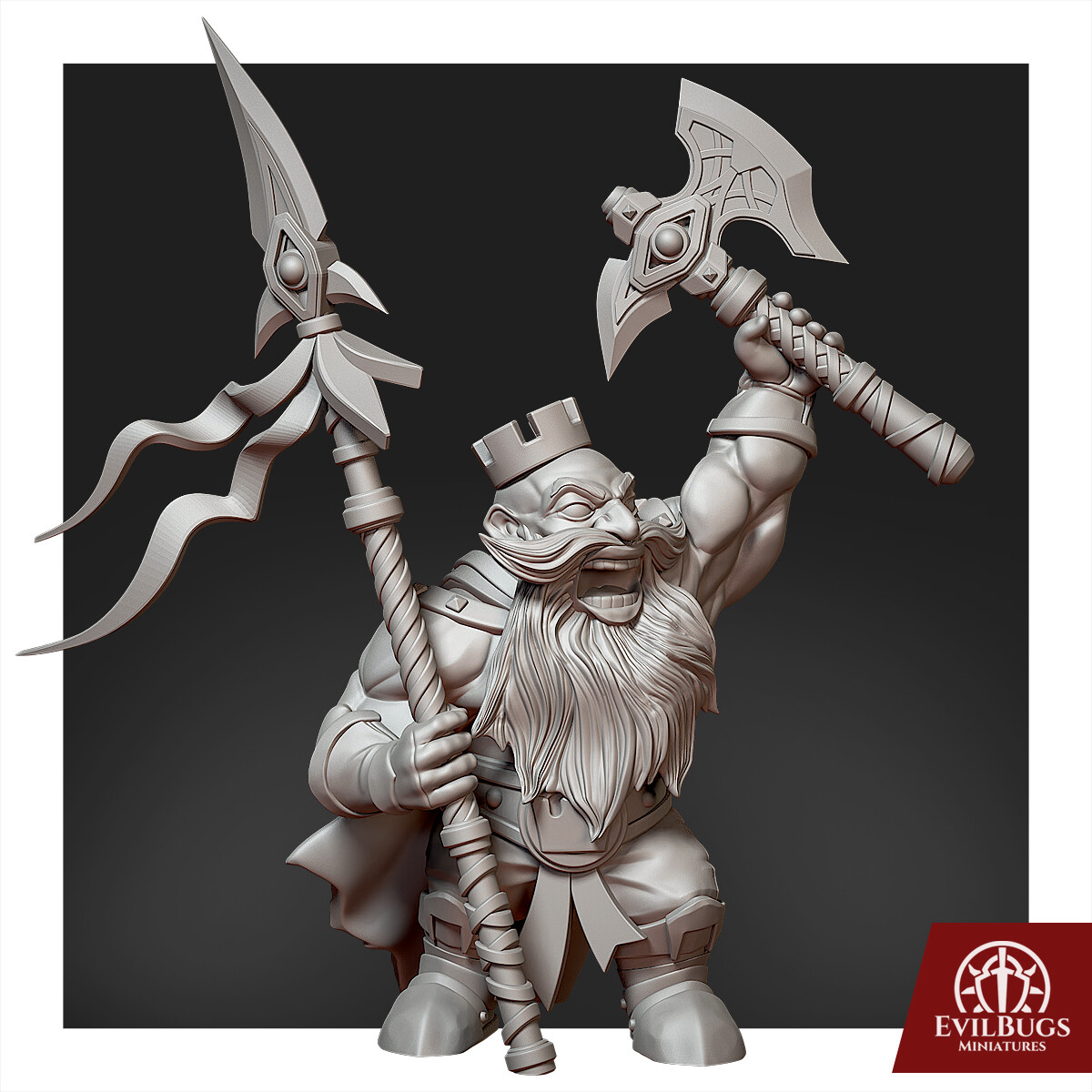 ArtStation - Dwarf Steelforged King of Thunder Vale