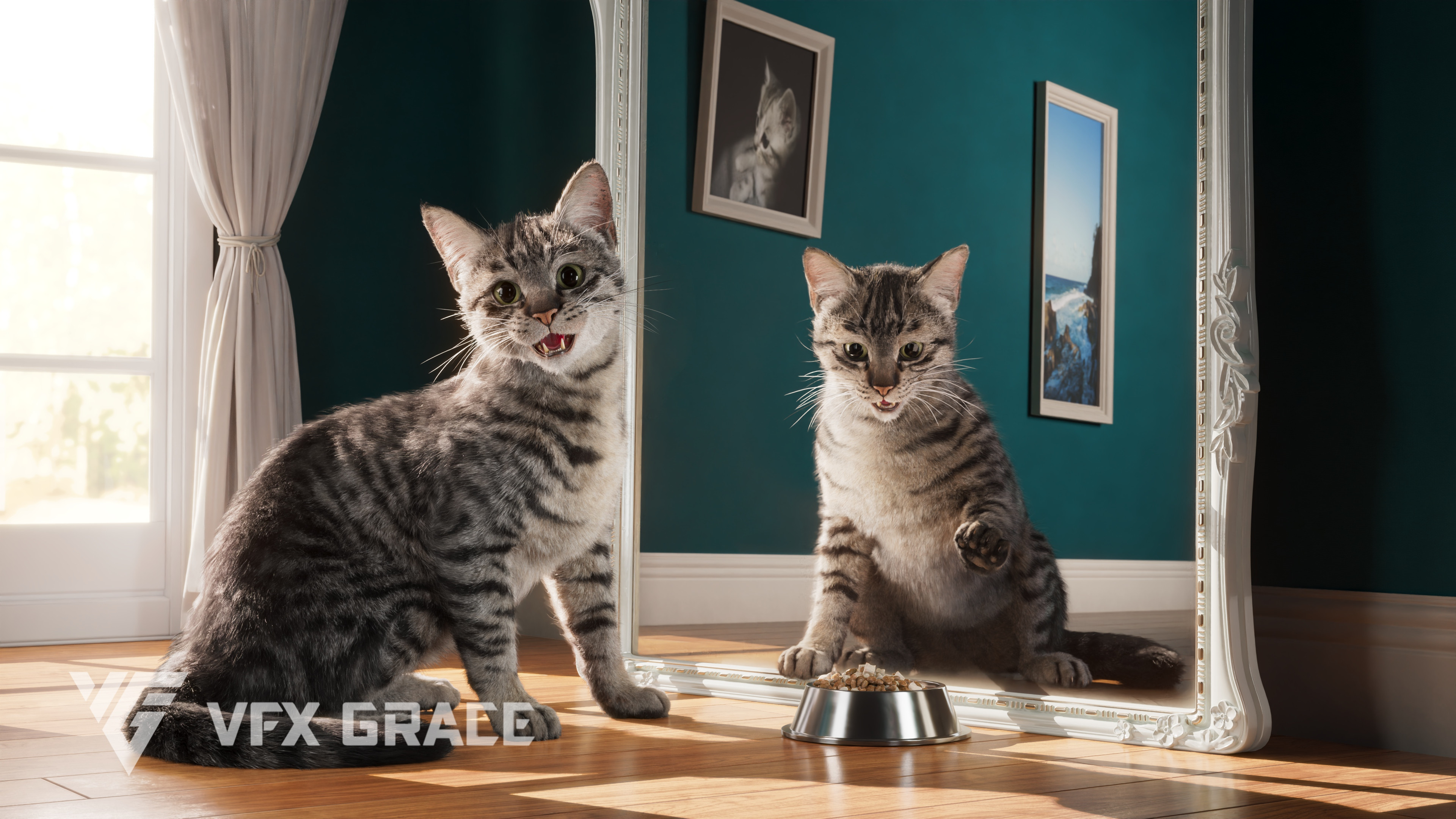 Vfx Models Grey Tabby Cat Animated Maya Character Asset