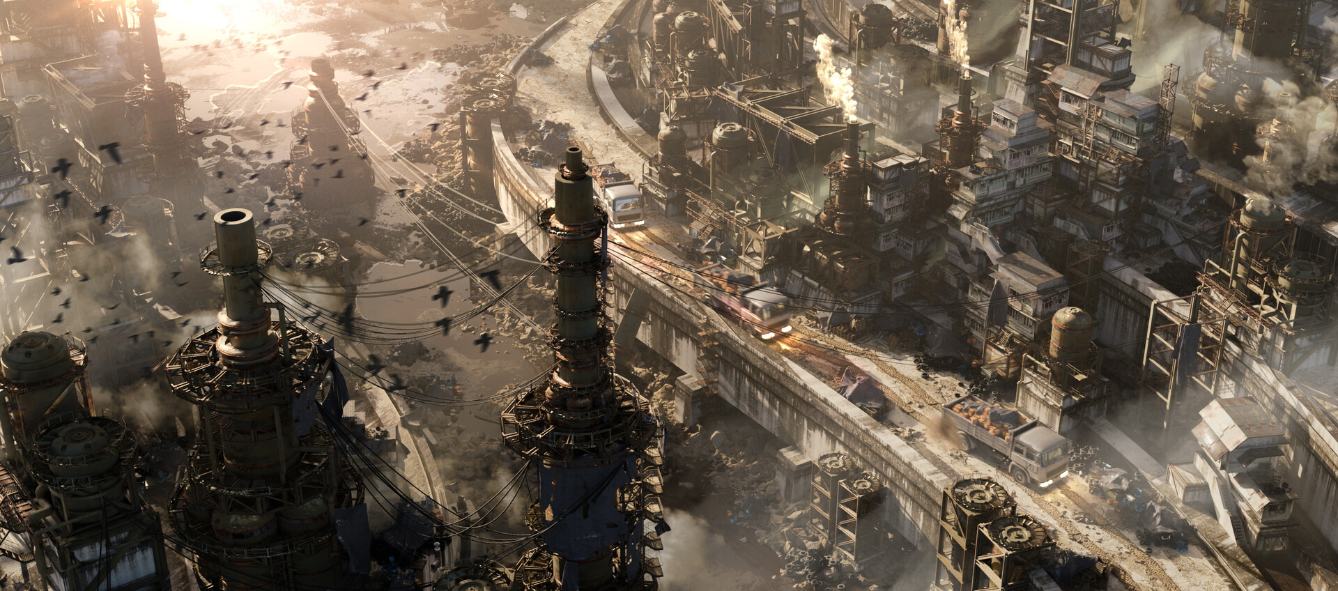 ArtStation - Industrial dystopian city