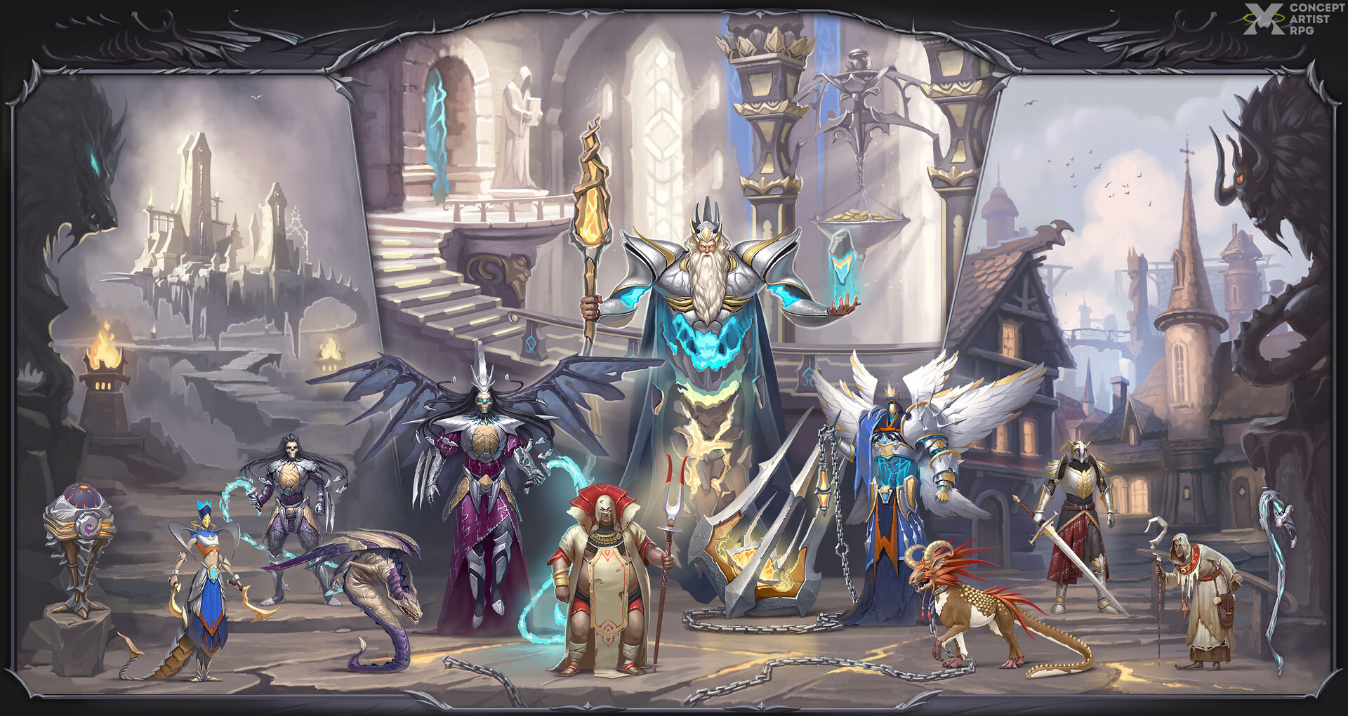 ArtStation - Lord of Darkness vs Army of Light