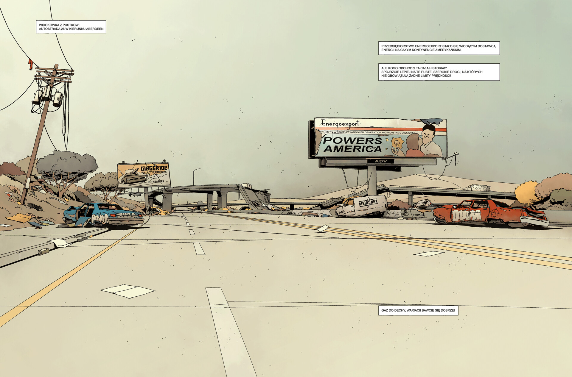 Krzysztof Nowak - FUTURO DARKO COMIC Double Page Spreads