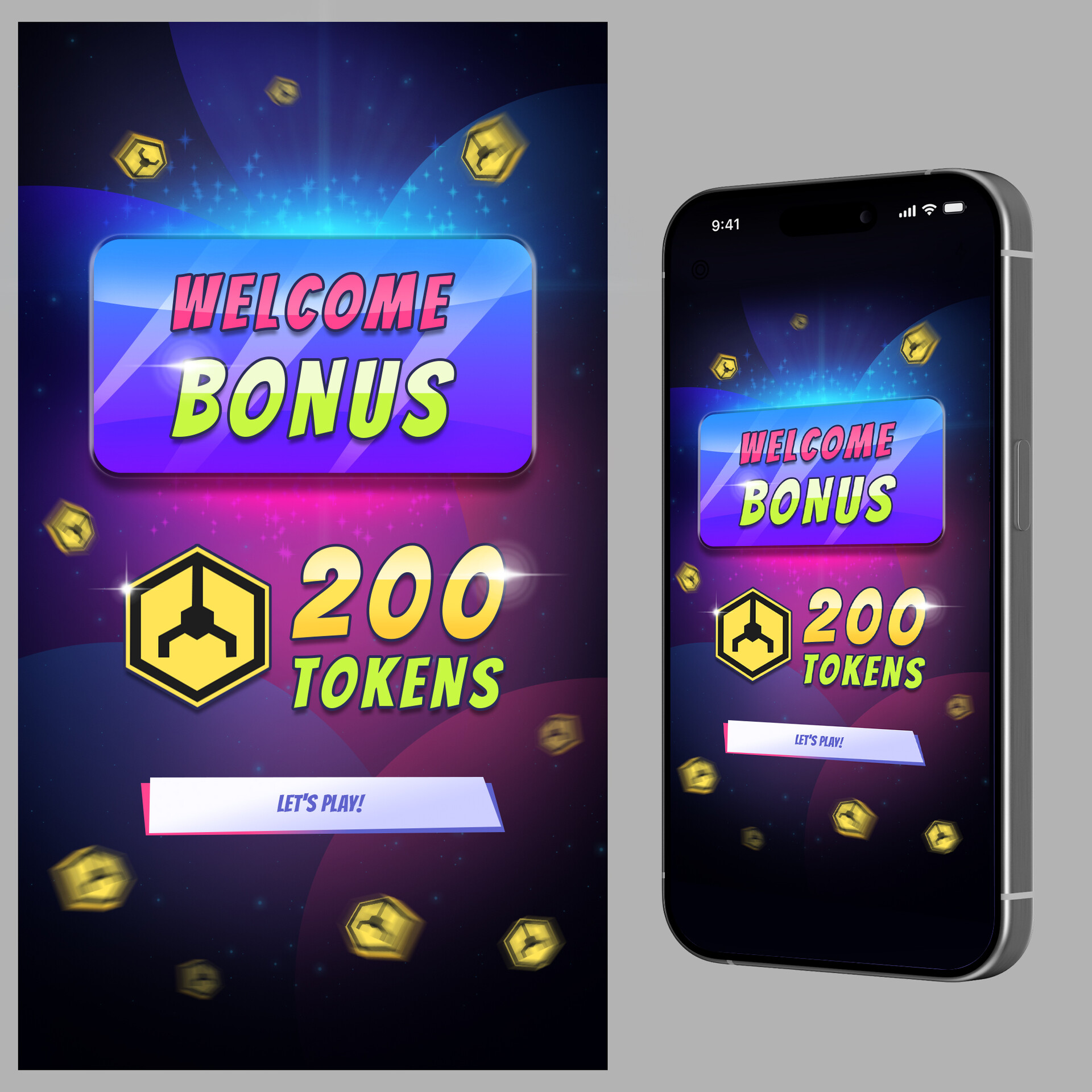 ArtStation - Welcome Bonus Screen for slots