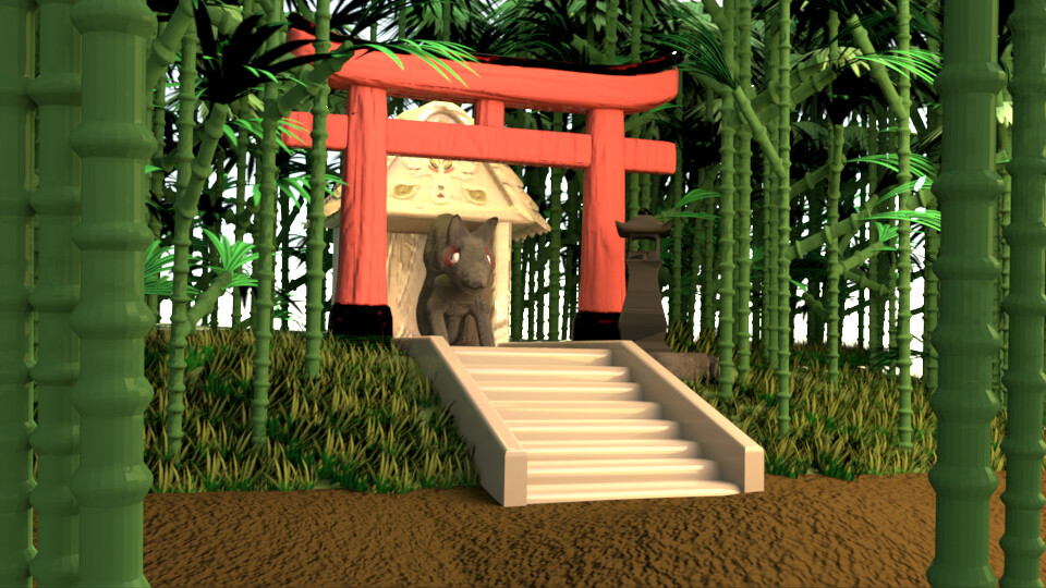 ArtStation - Japanese Shinto shrine.