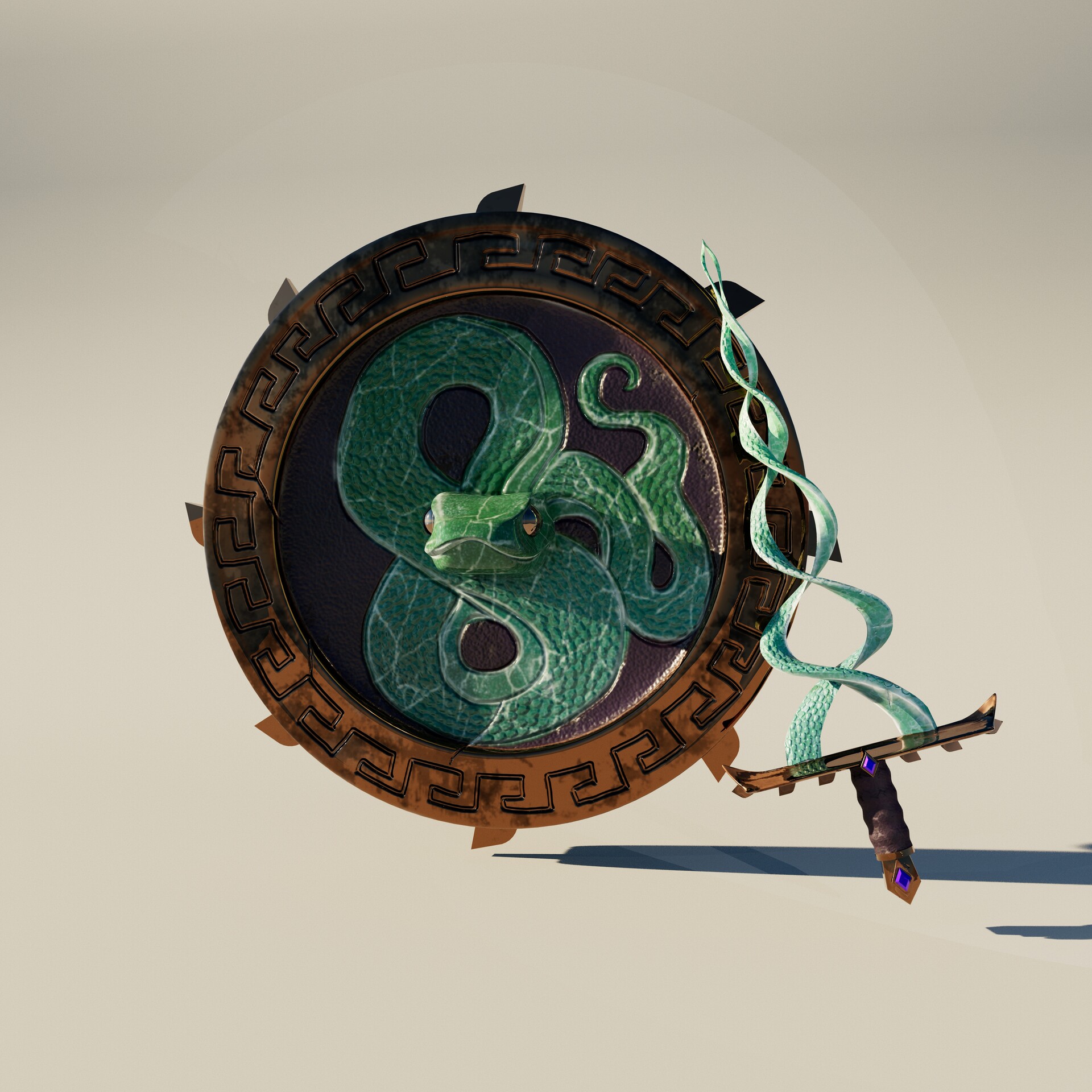 ArtStation - Snake Sword and Shield