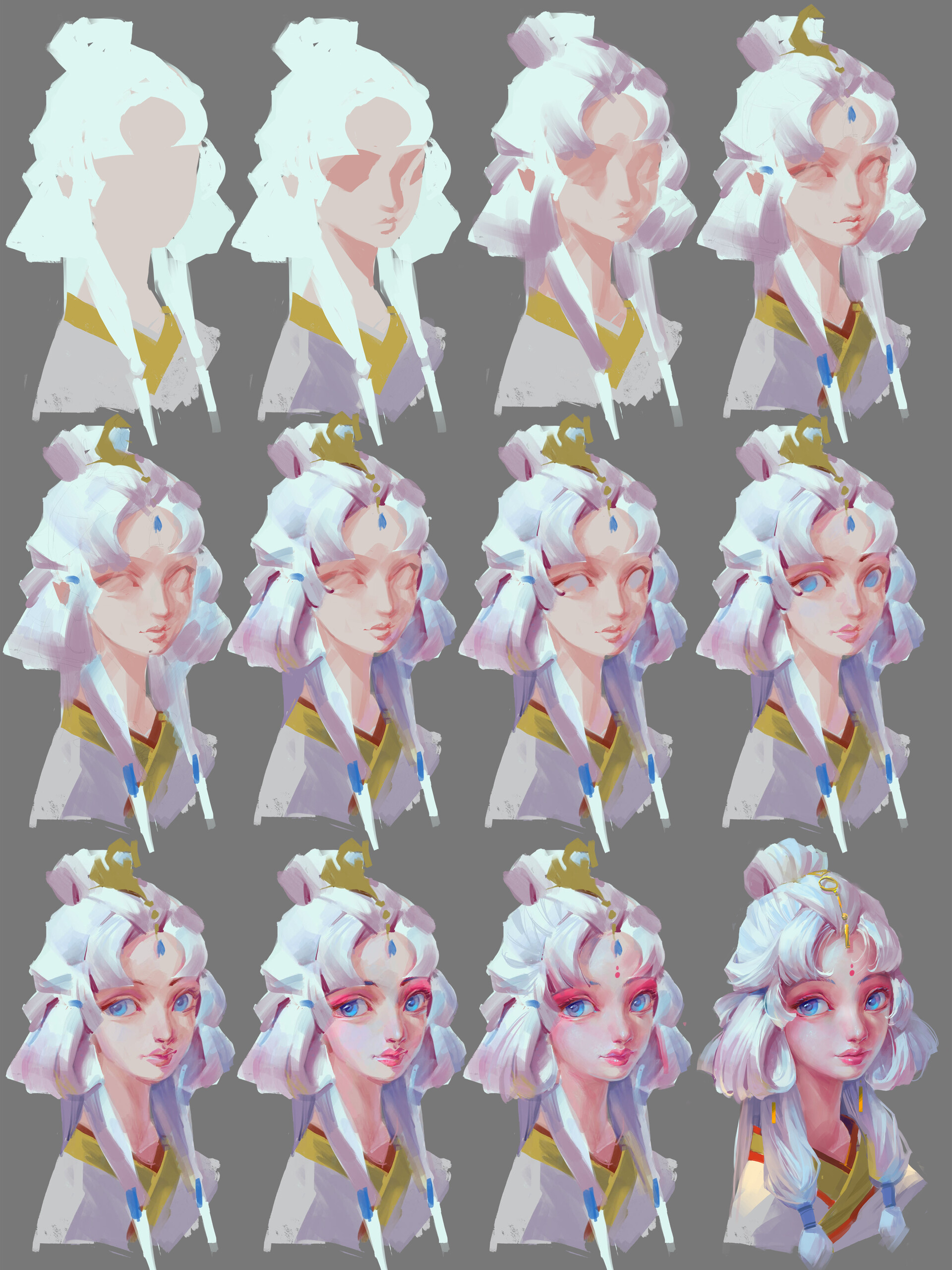 ArtStation - Head painting process 231