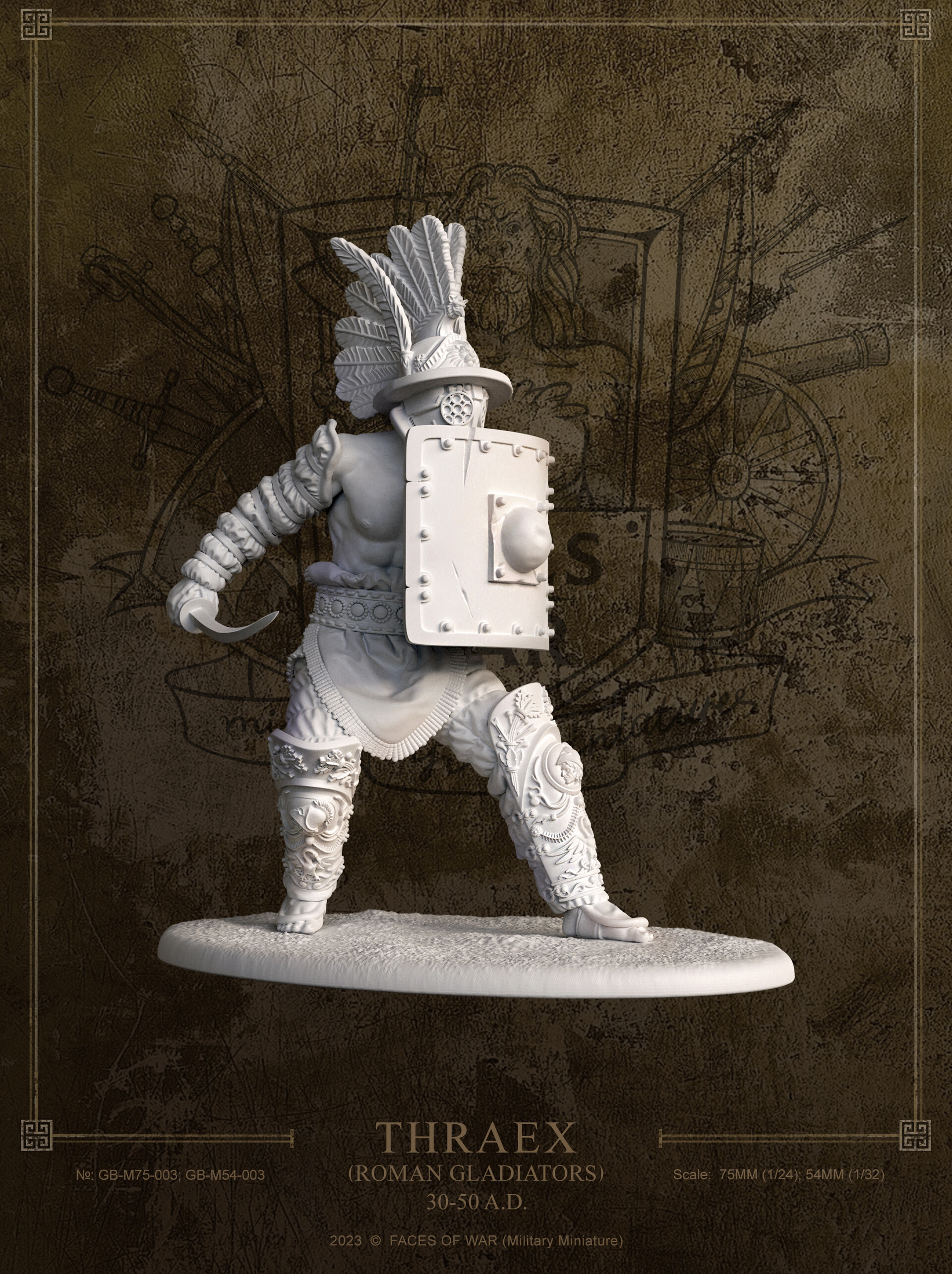 ArtStation - "Thraex" gladiator for Faces of War MM