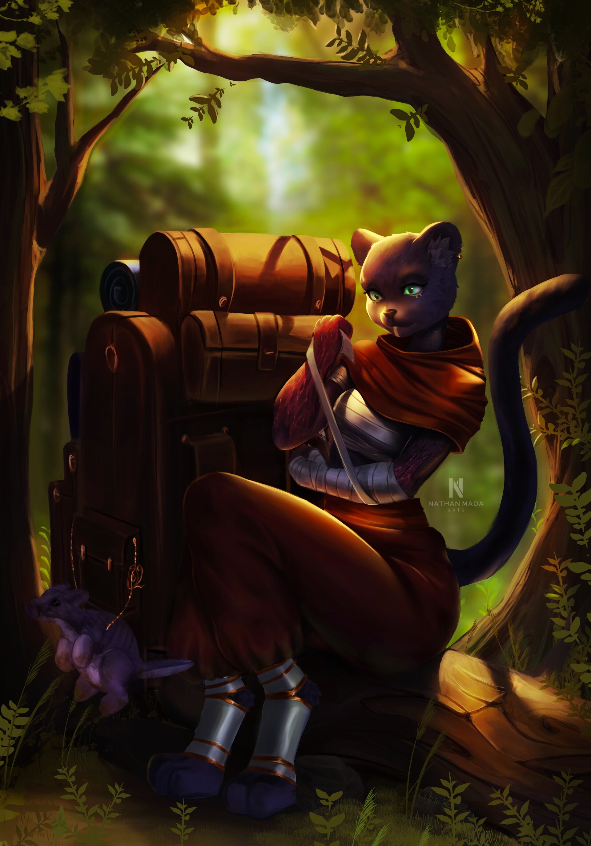 ArtStation - DnD Tabaxi commission complete