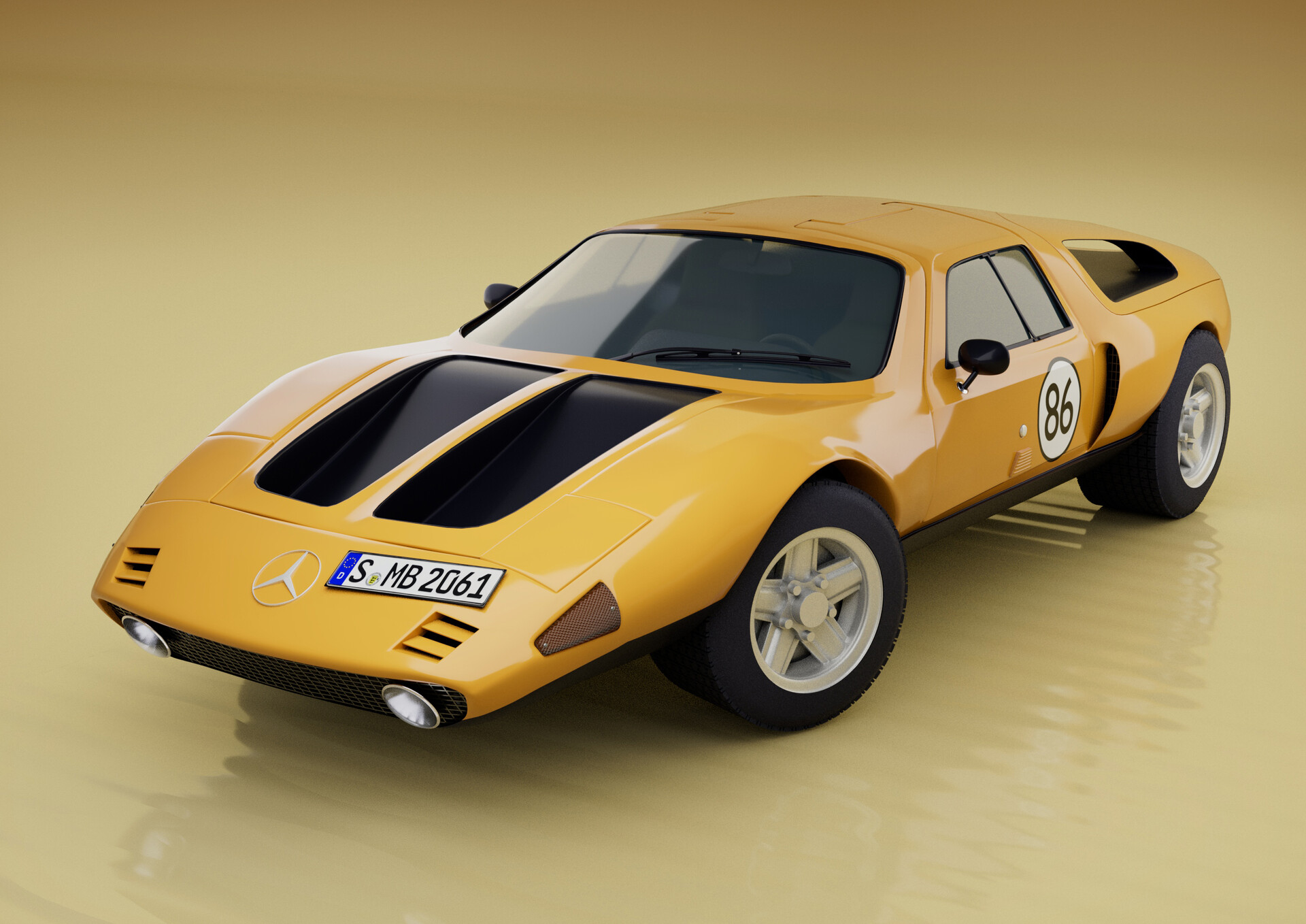 ArtStation - Mercedes-Benz C111 - High Poly Model