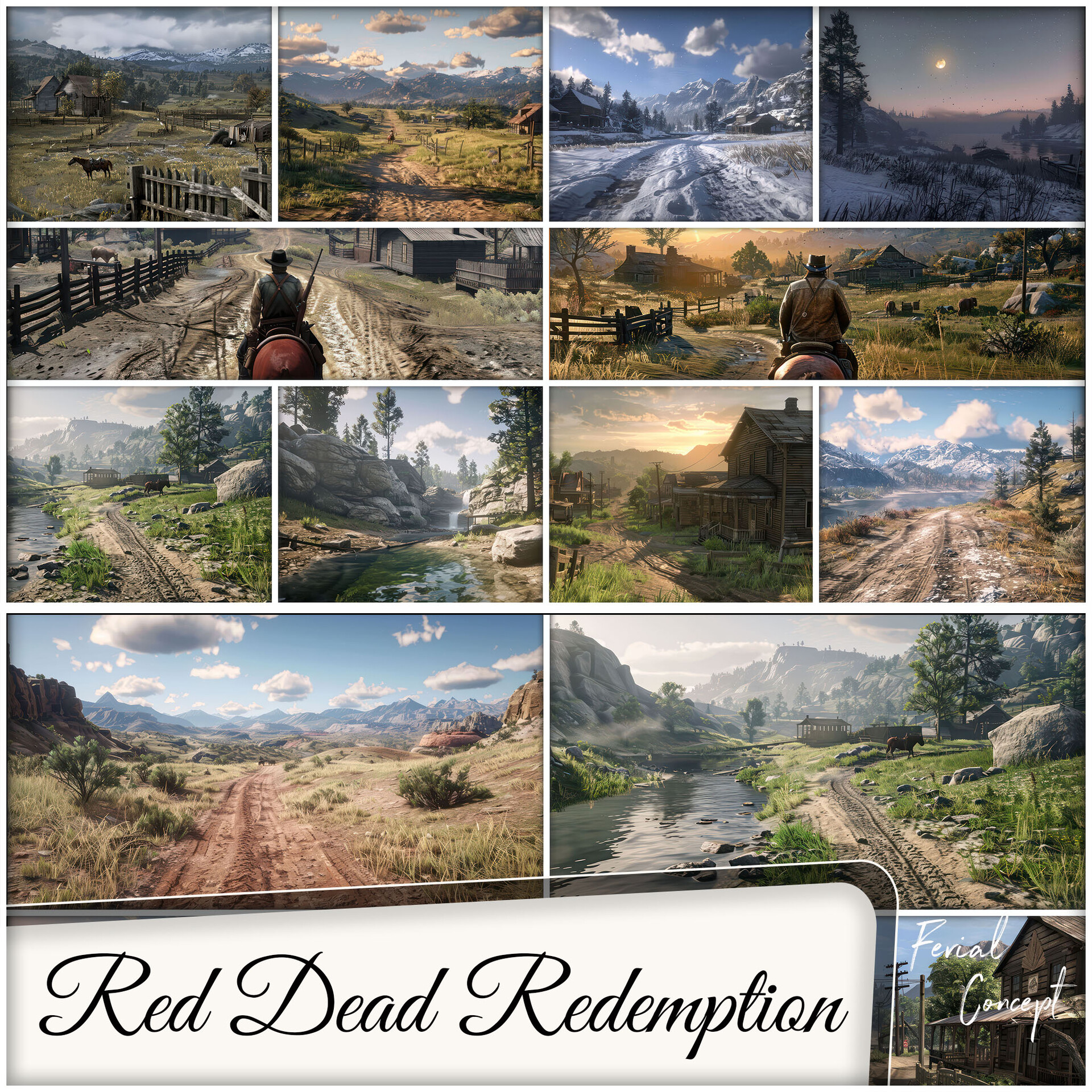 Ferial Concept - 🔹200 Red Dead Redemption Concept Reference Image Pack ...