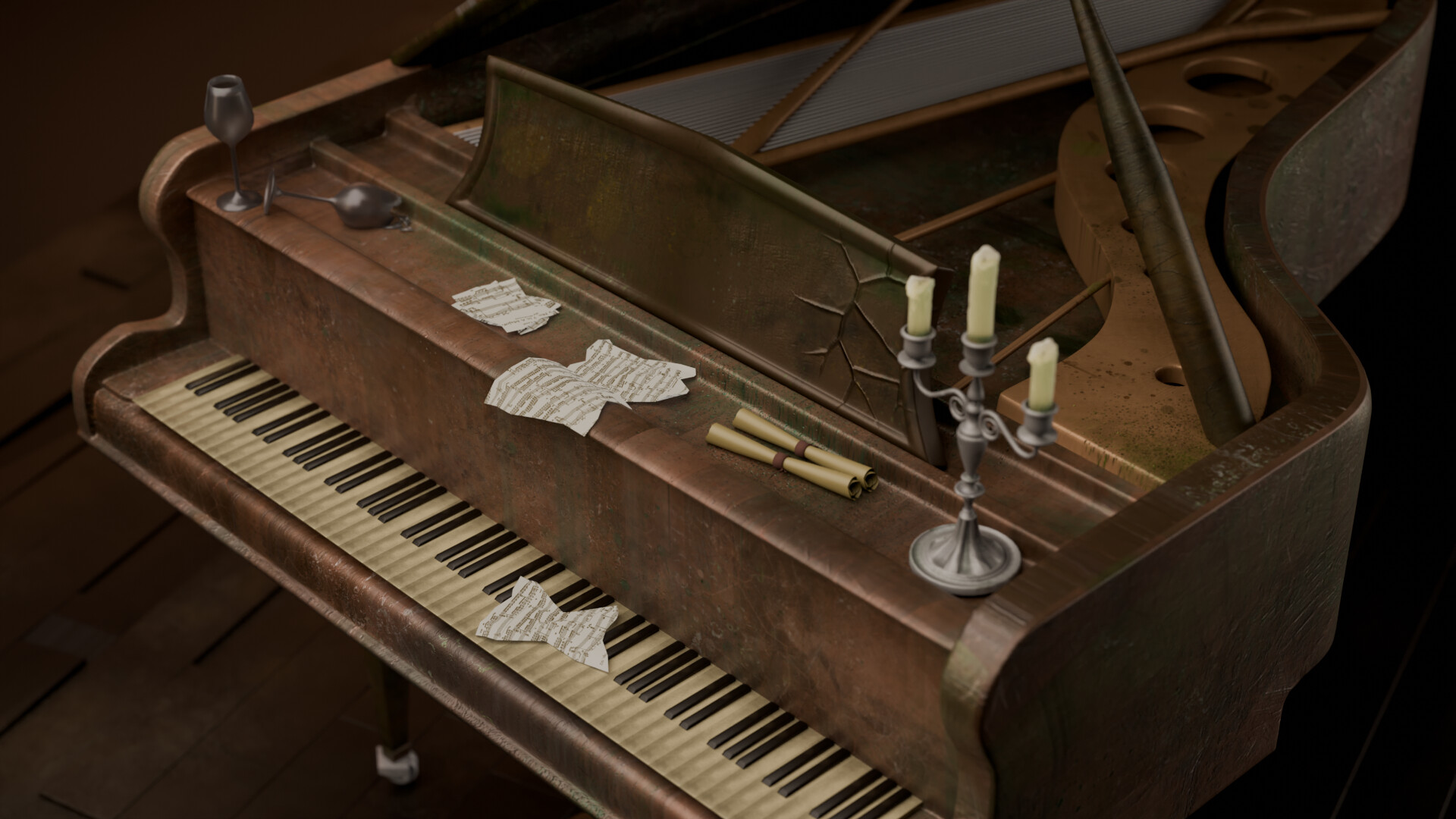 ArtStation - Prop - Piano