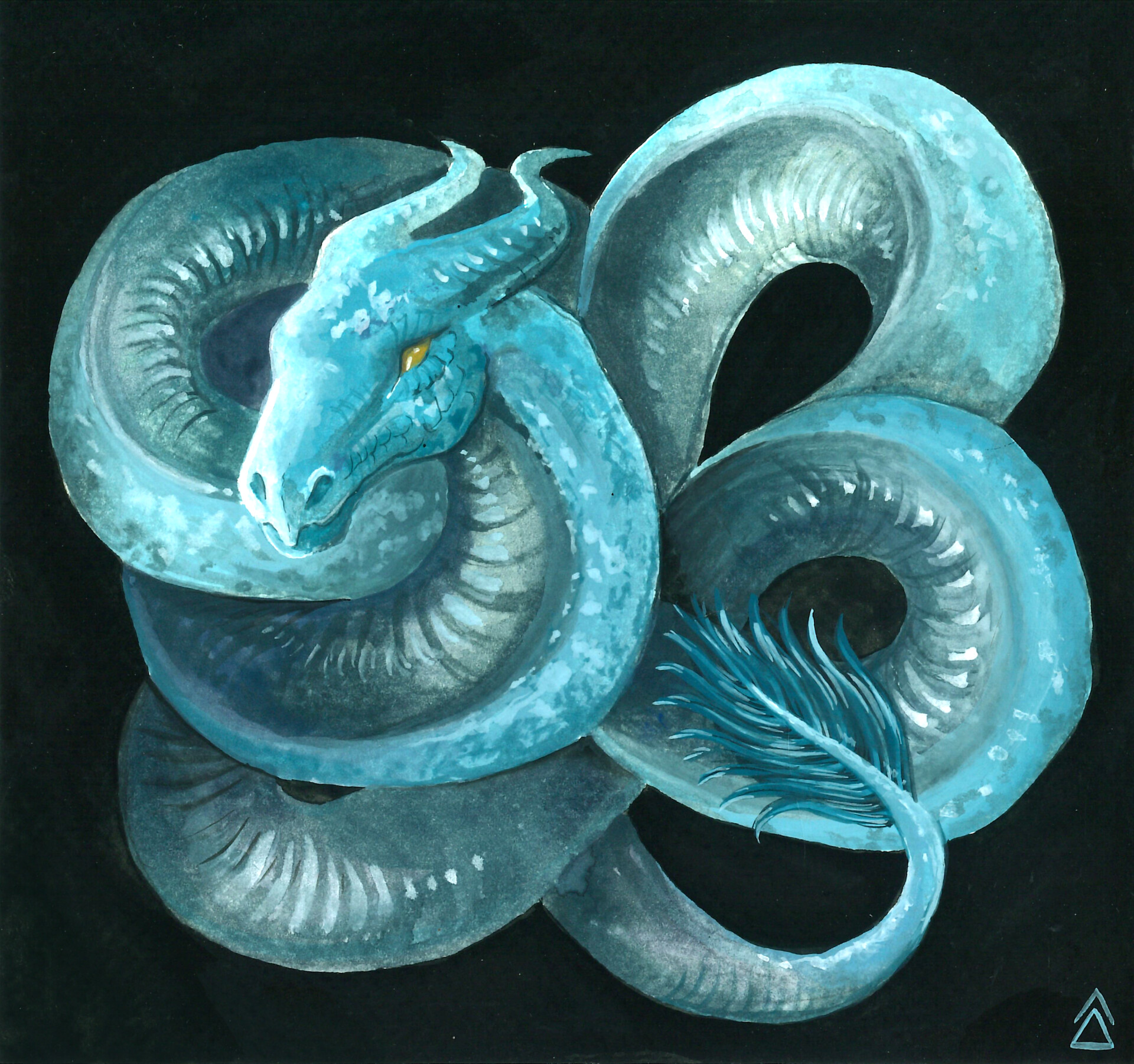 ArtStation - Wyrm in gouache