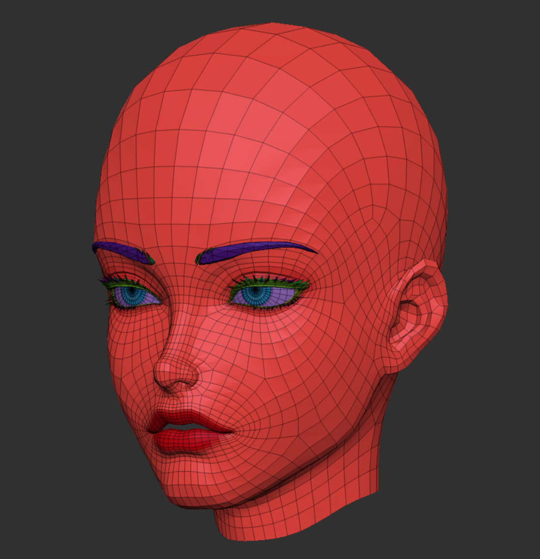 ArtStation - Face Boy&Girl SemiRealistic - Polygons