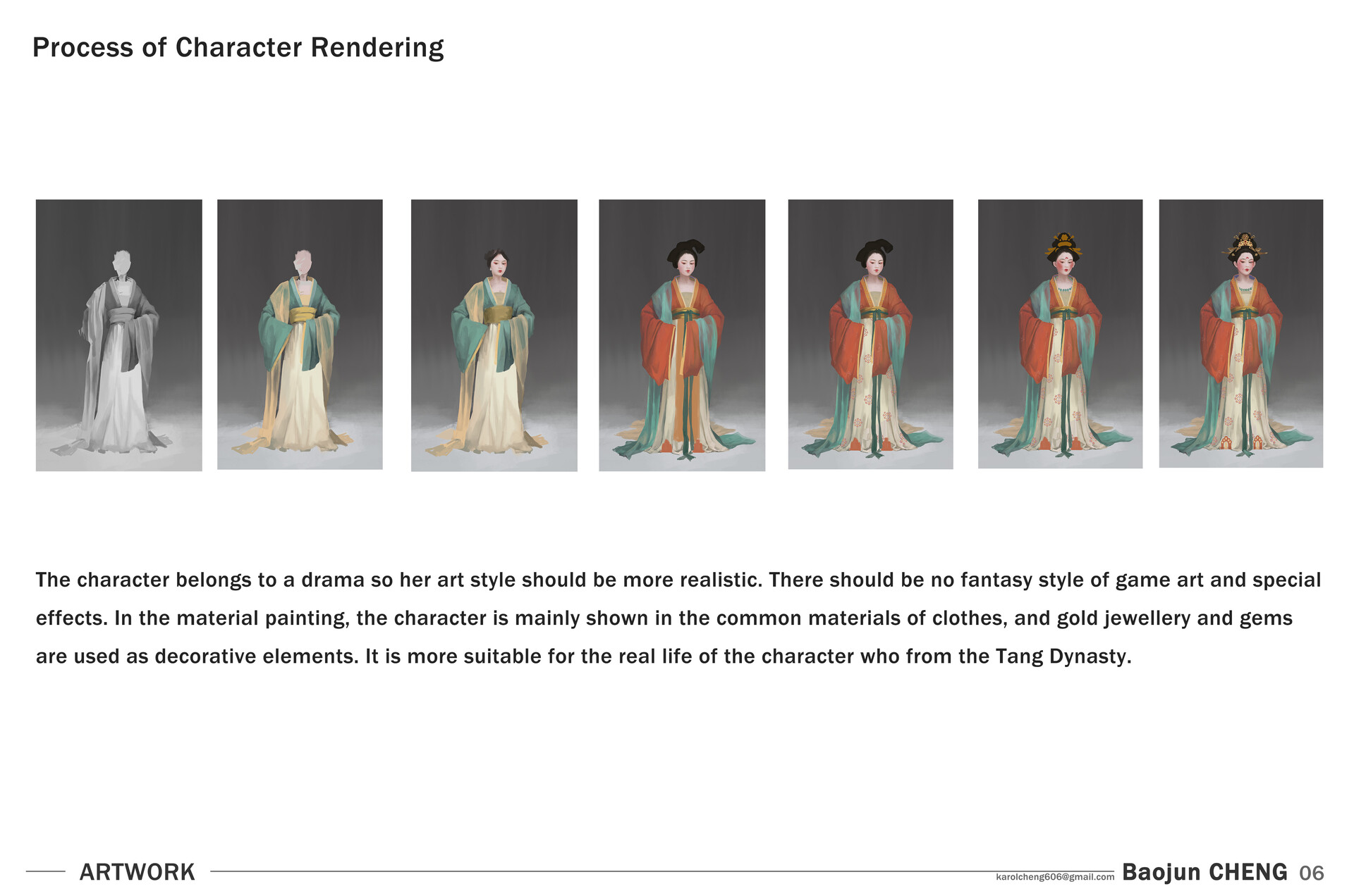 Baojun (Karol) Cheng - Female character design based on the historical ...