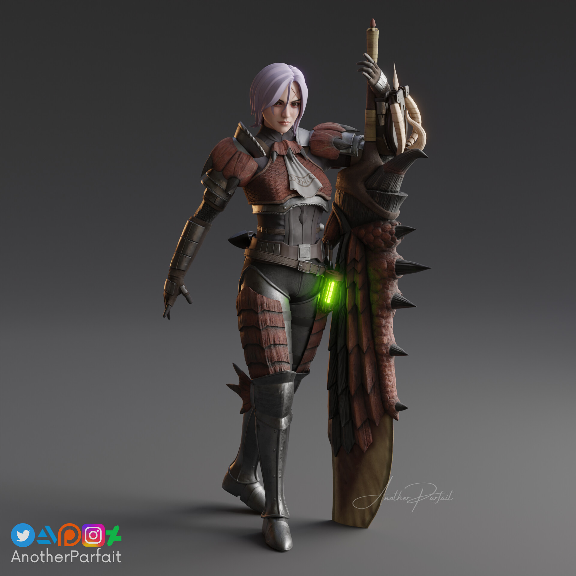 ArtStation - Female Hunter, rigged - made with Zbrush, Substance, and ...