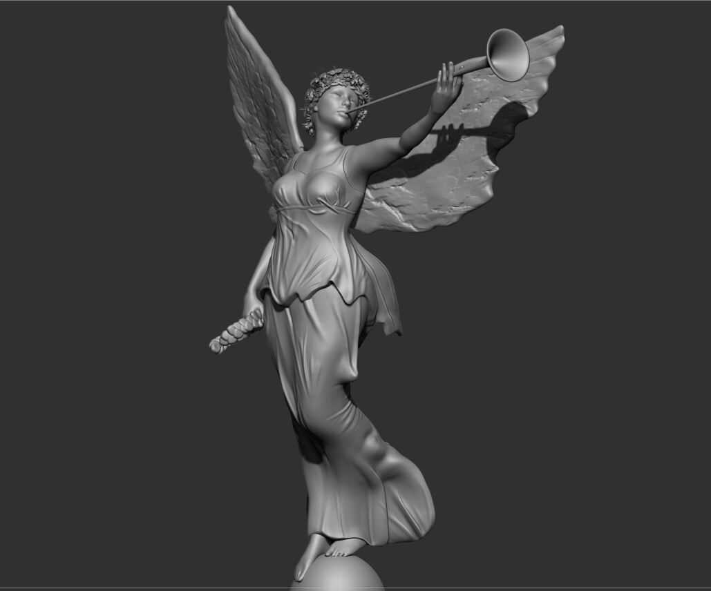 ArtStation - Victoria memorial Kolkata statue. WIP