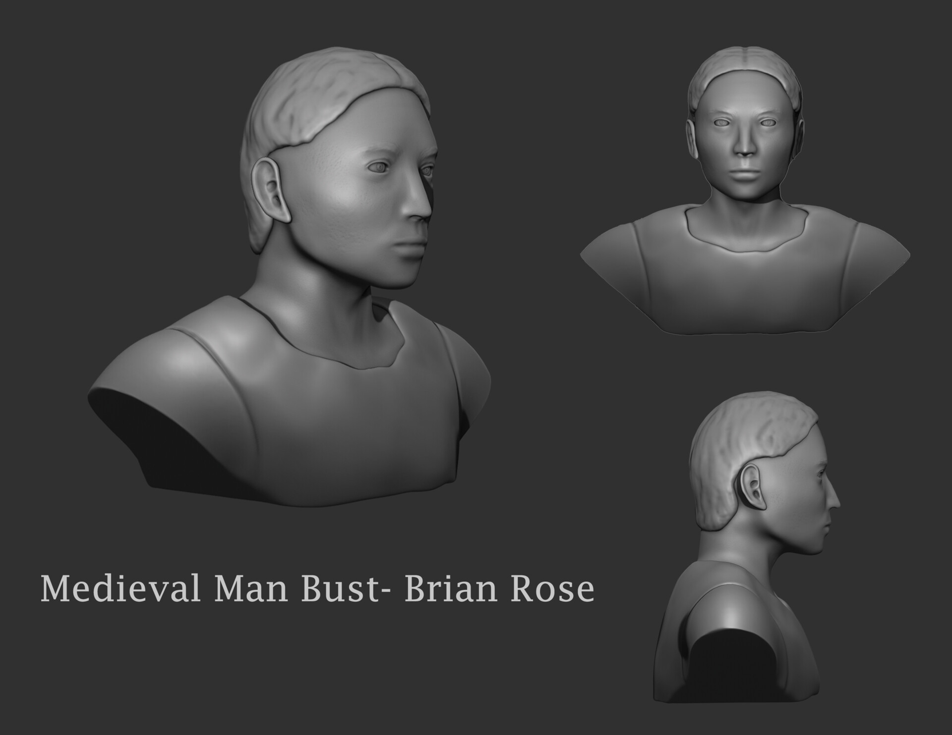 ArtStation - Character Bust- Medieval Man