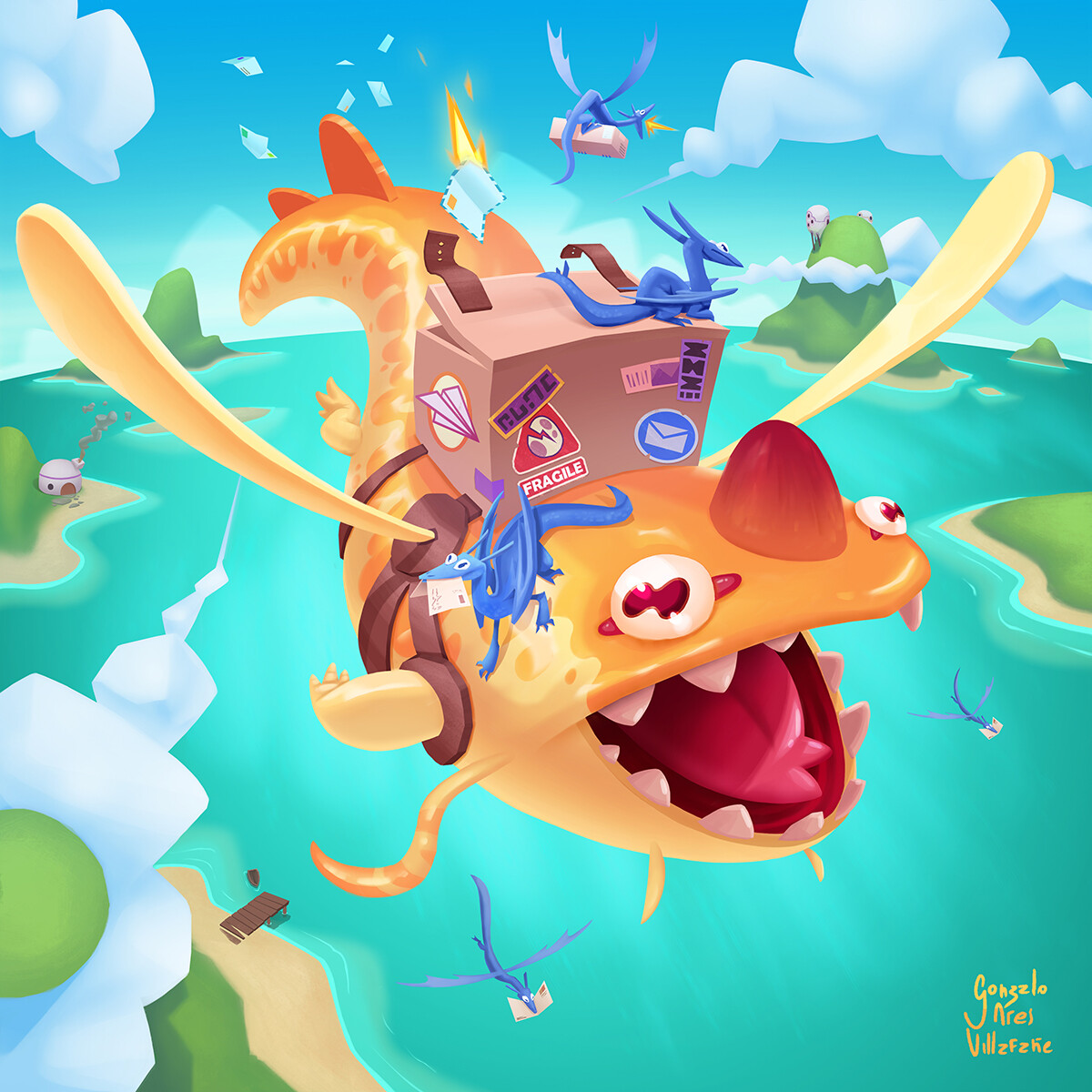 ArtStation - Dragon postal service