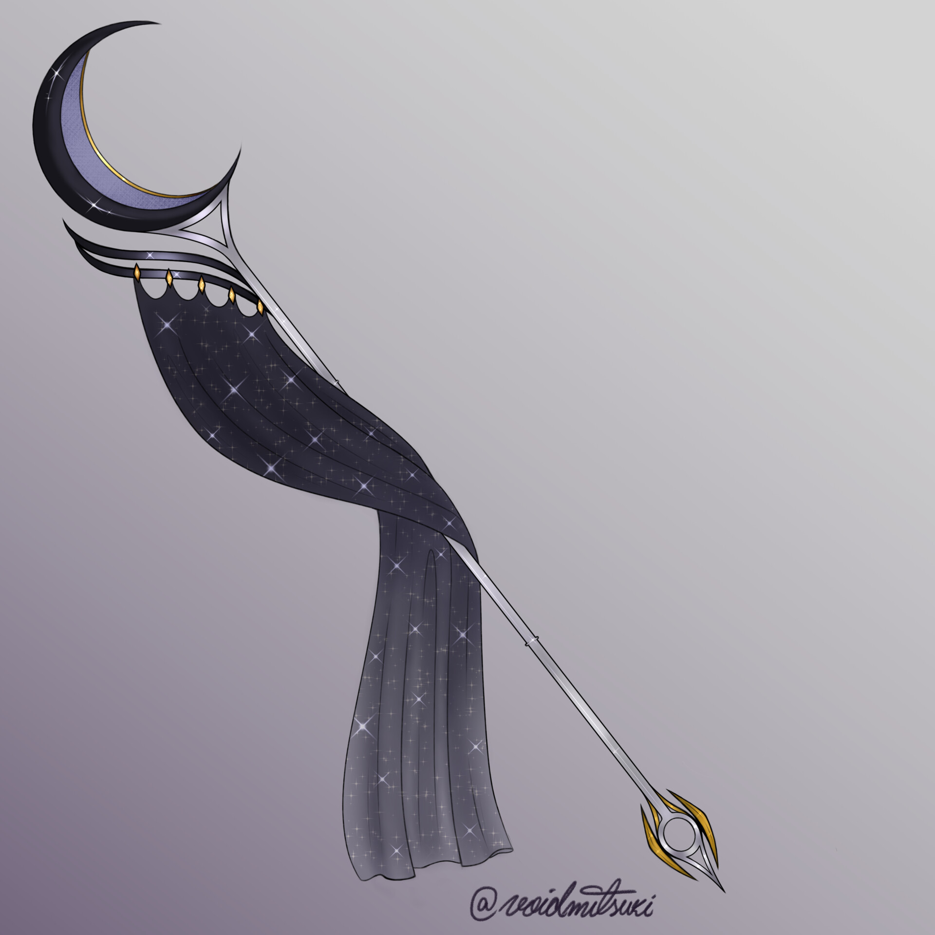 fantasy spear drawing