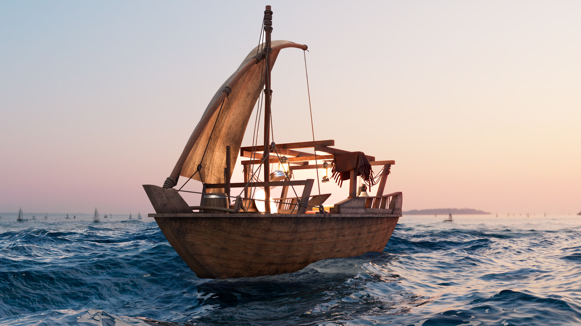 ArtStation - DHOW BOAT 3D MODEL