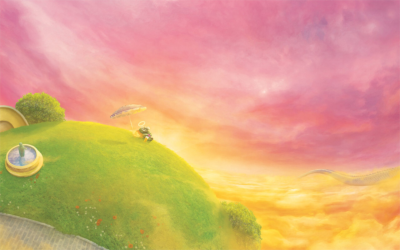 Chillin Peacefully by Orioto (Mikaël Aguirre) : r/ImaginaryColorscapes