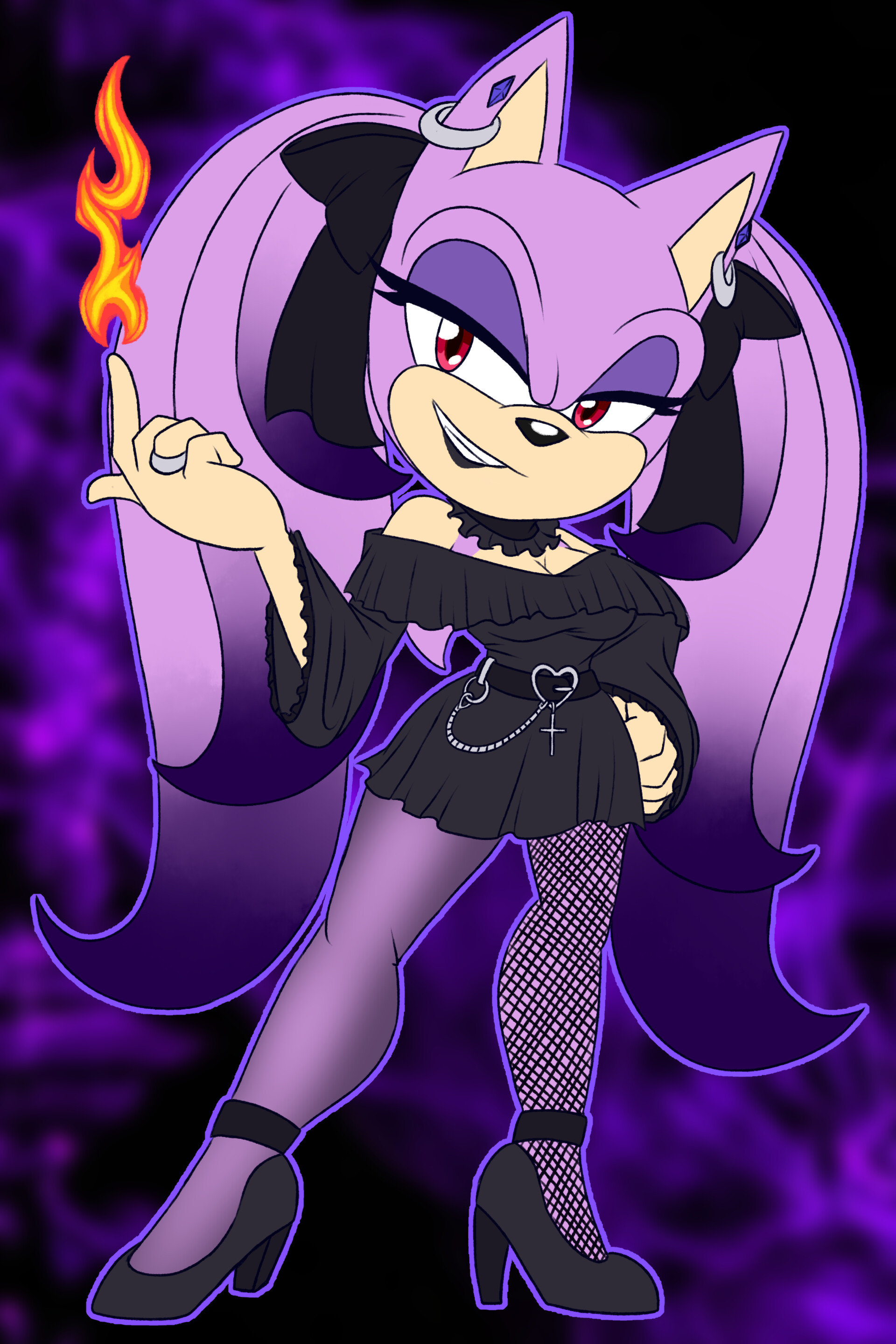 ArtStation - Alex The Hedgehog: Gothic Outfit