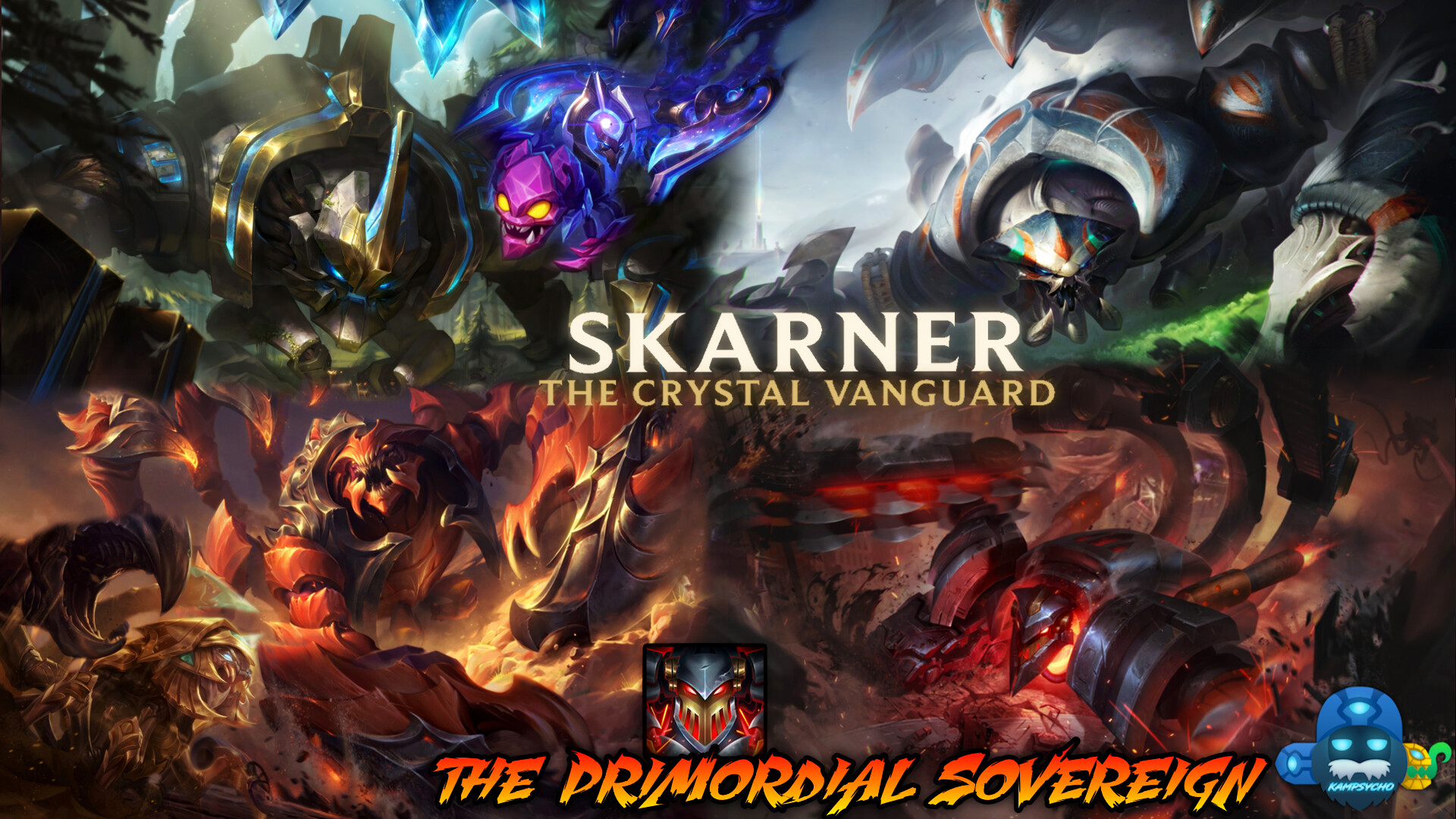ArtStation - Skarner's Splash Art Collage, The Primordial Crystal Scar ...
