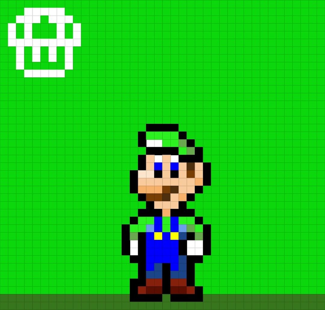 ArtStation - Luigi - Super Smash Bros Pixel