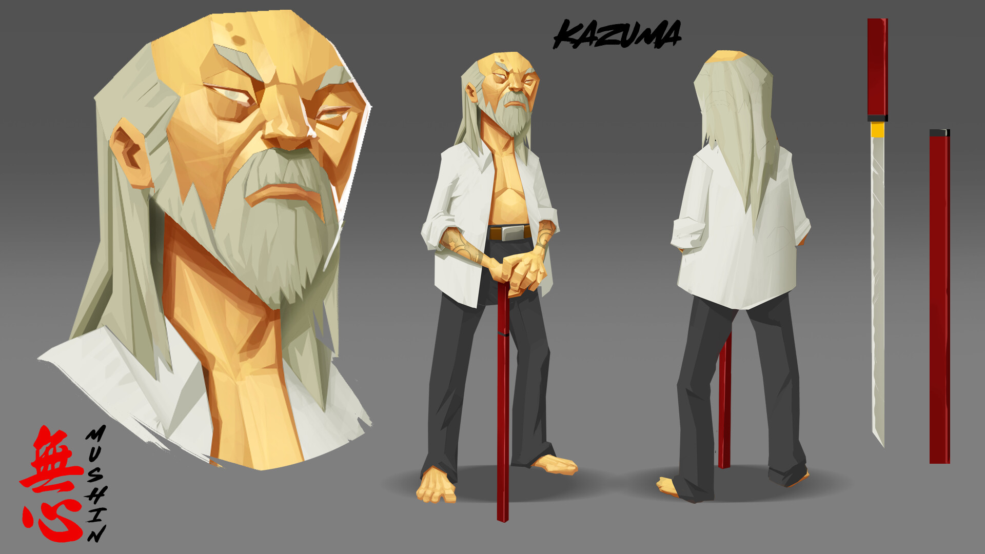 ArtStation - Kazuma the blind swordman