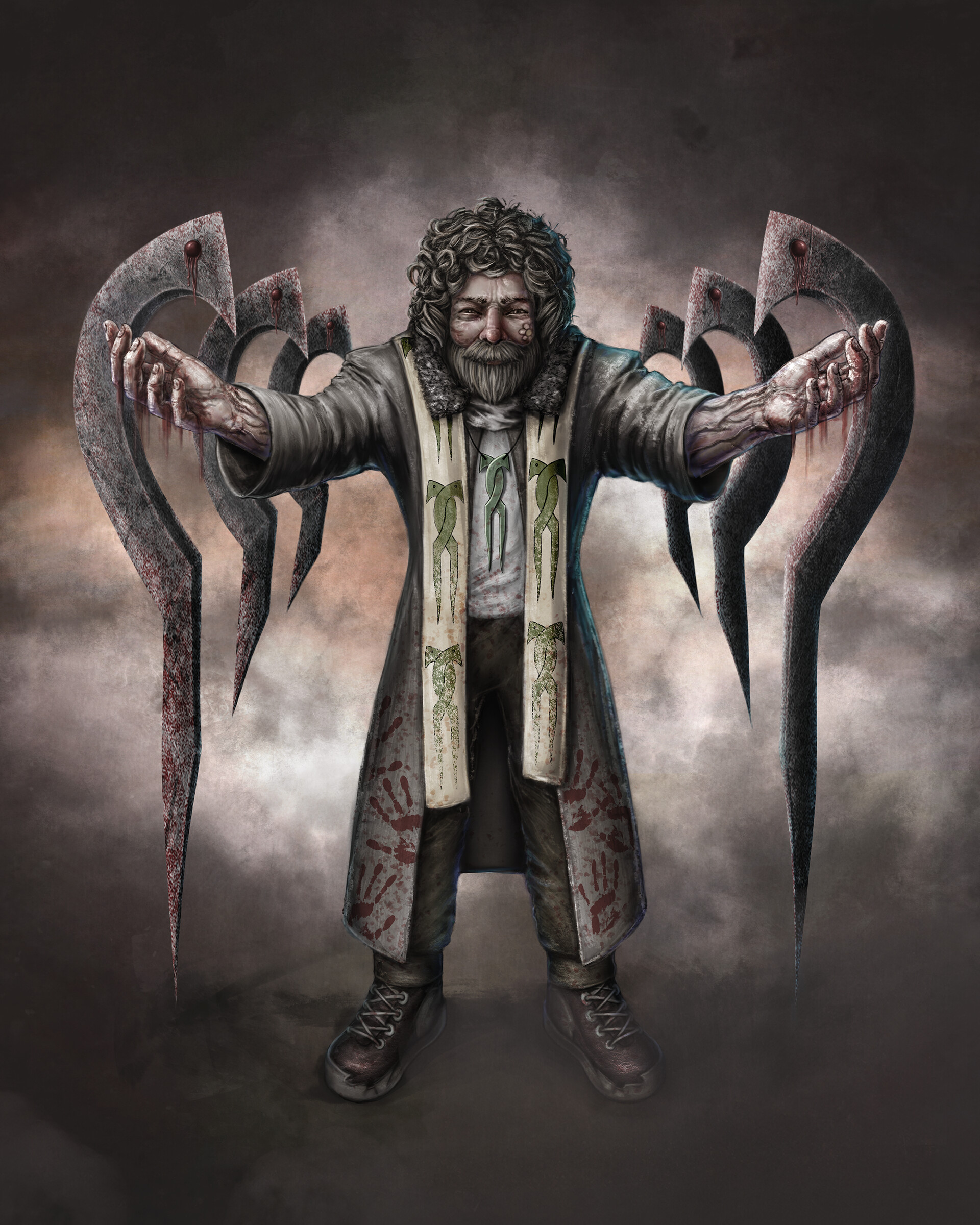 Zetsubou Chales - Concept Art " Karachun, Dwarf Bloodmage"