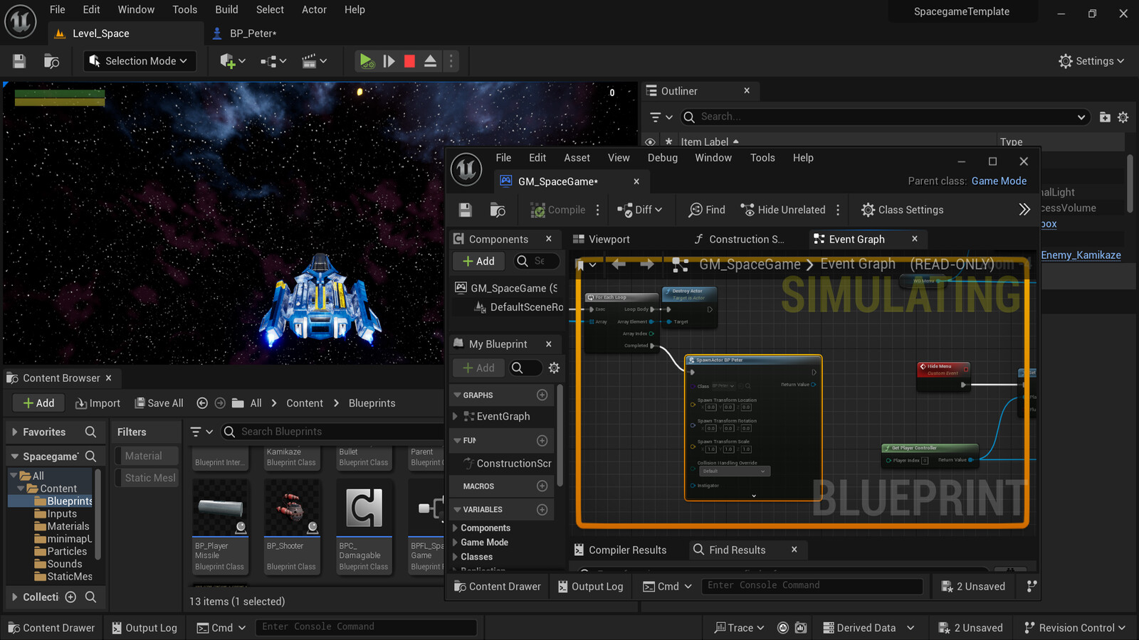 3D Tudor - Unreal Engine 5 Blueprints: Step-by-Step Space Shooter Game Development