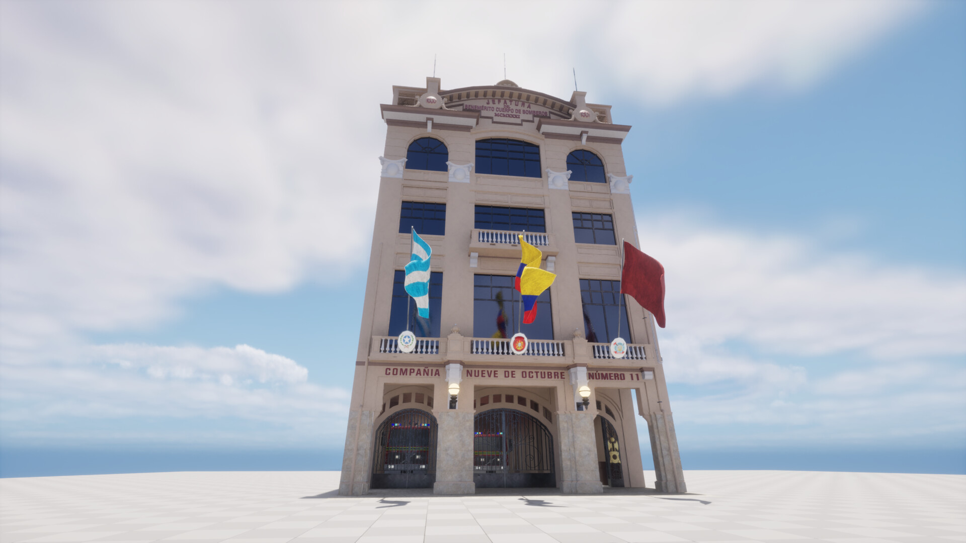 ArtStation - Firefighter Headquarters 9 de Octubre Gye