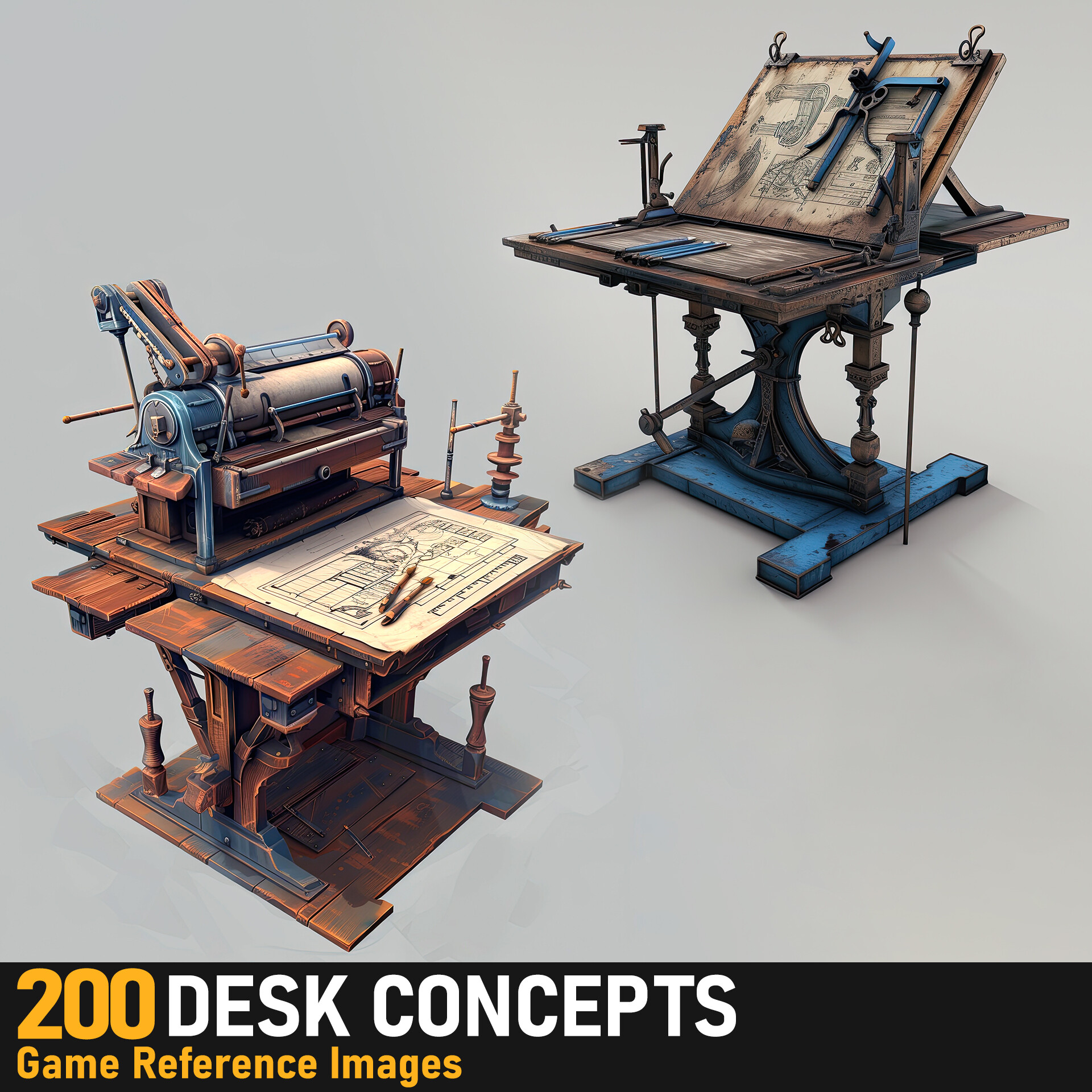 ArtStation - Desk Concepts|4K Reference Images