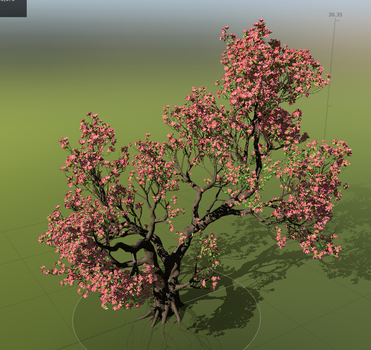 ArtStation - 春天桃树 peach spring