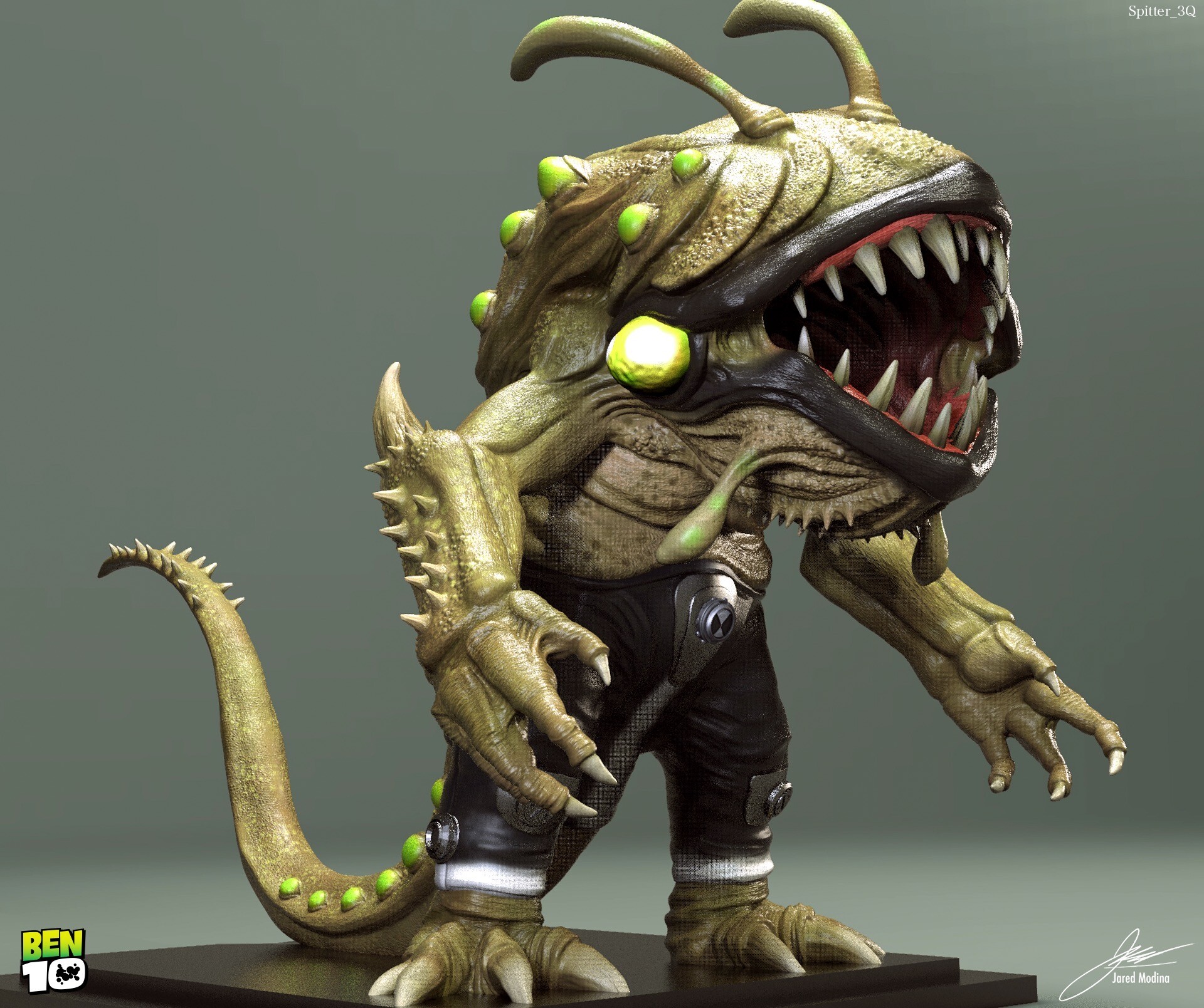 ArtStation - Ben 10 Spitter Concept Redesign