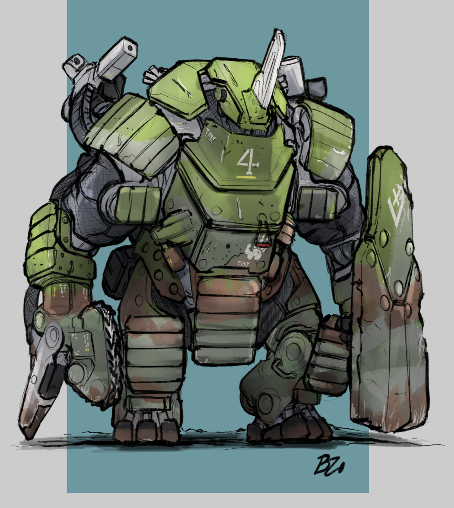 ArtStation - Character Mech Drawing + Transparent Icon Versions