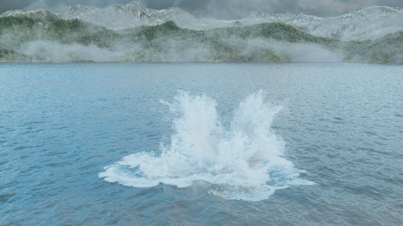 ArtStation - Splash Down! Humpback Whale Makes Massive Impact