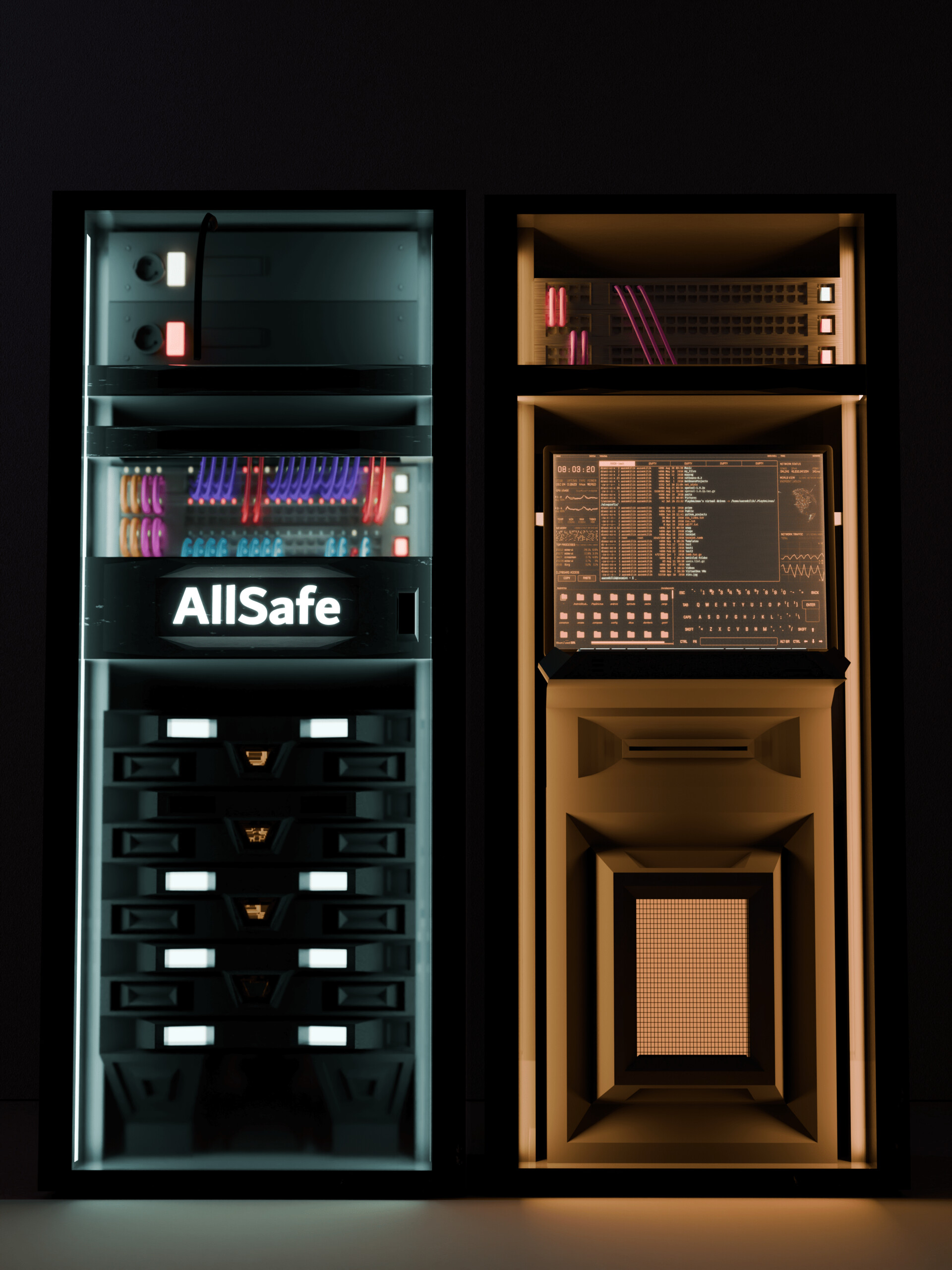 ArtStation - Data Center "AllSafe" by @v2lorde
