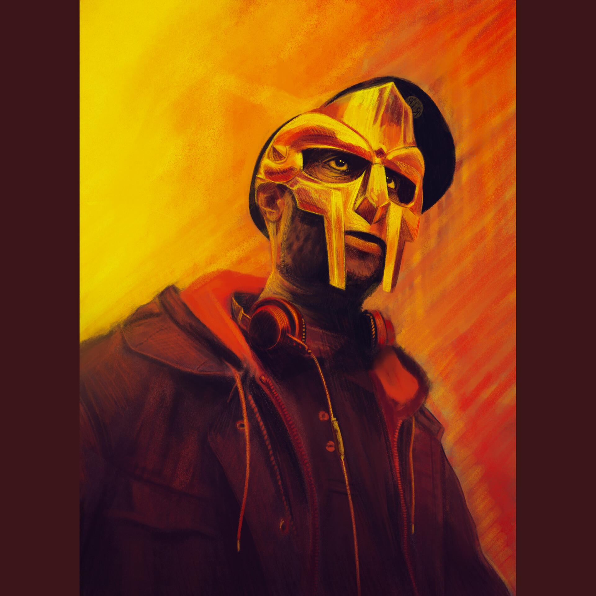 ArtStation - Digital Drawing | MF DOOM "The Man and the Mask"