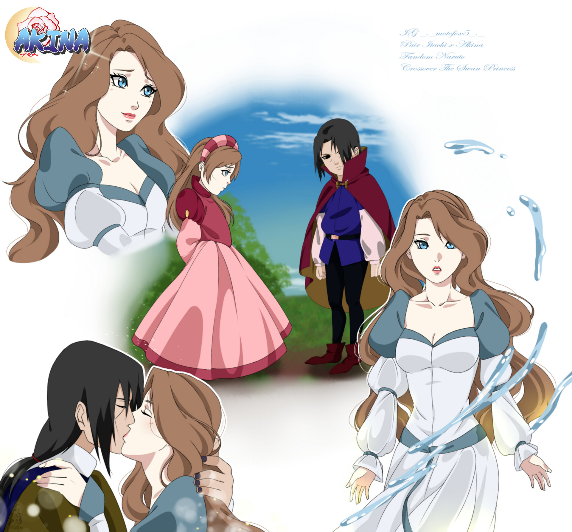 ArtStation - Itachi and Akina crossover