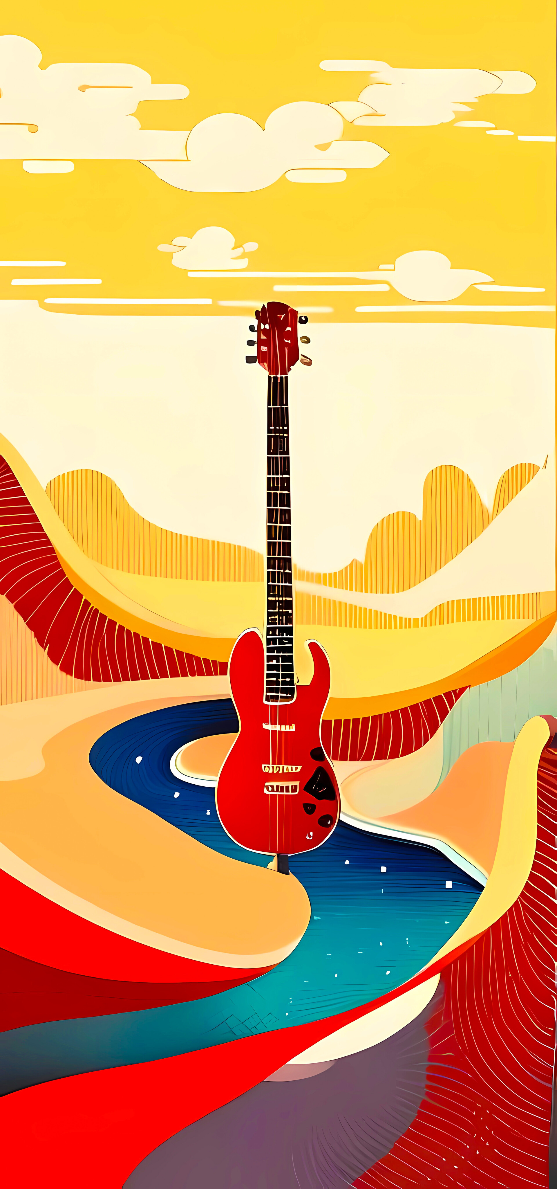 ArtStation - 2D Abstract Guitar Art
