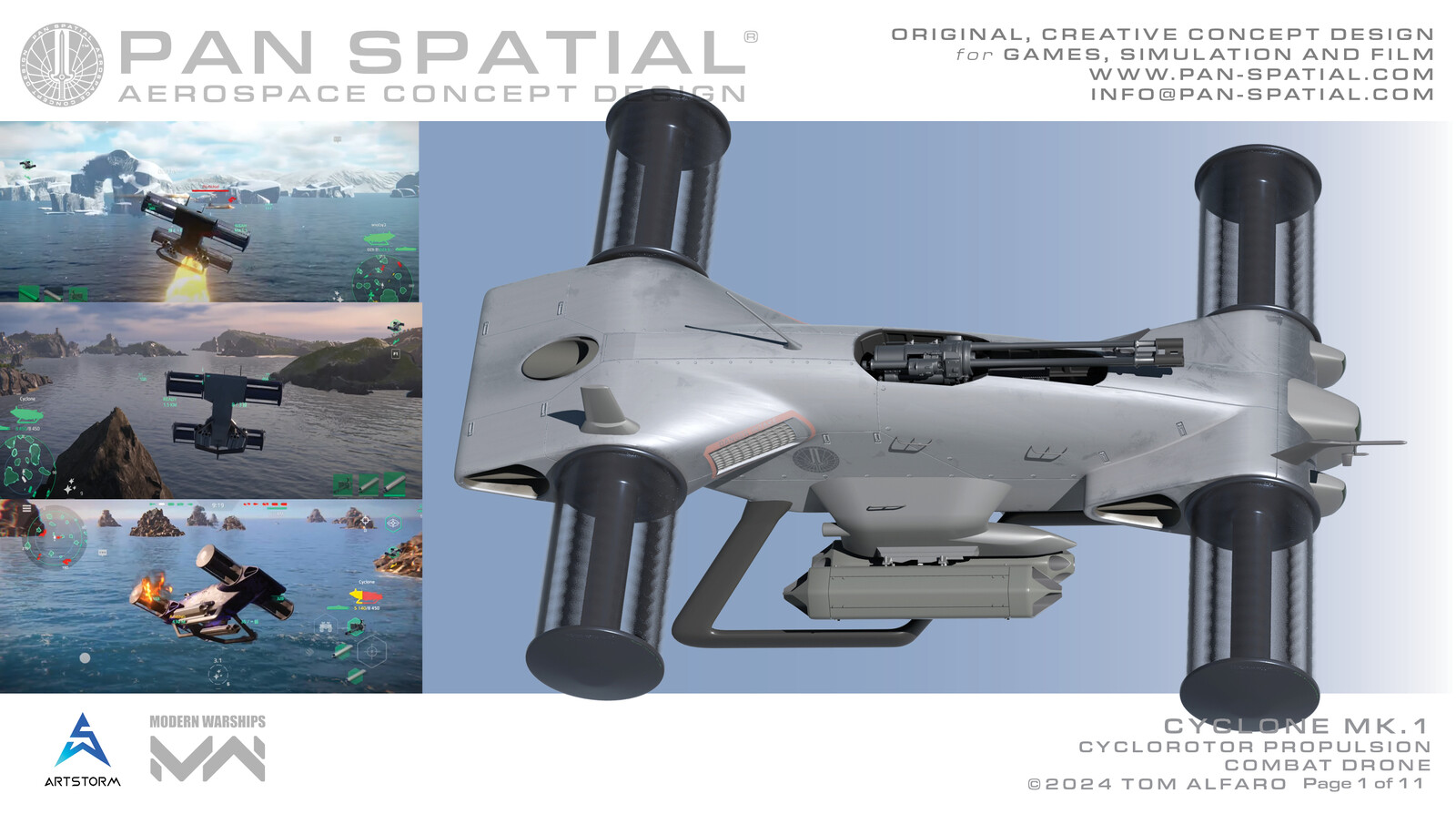 PAN SPATIAL Aerospace Concept Design - CYCLONE Mk.1 CONCEPT DRONE
