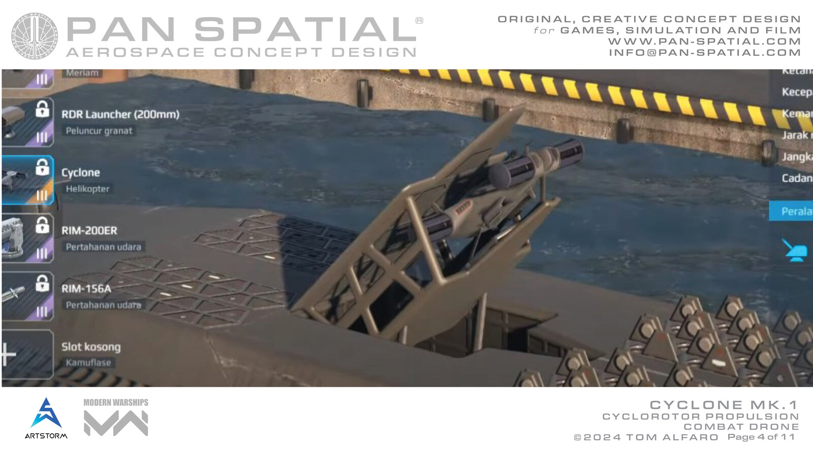 PAN SPATIAL Aerospace Concept Design - CYCLONE Mk.1 CONCEPT DRONE