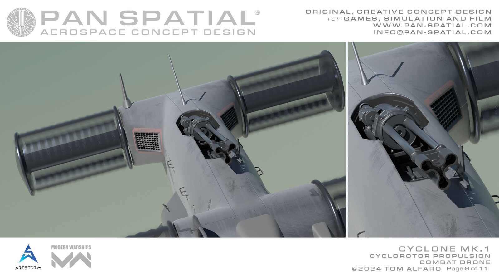 PAN SPATIAL Aerospace Concept Design - CYCLONE Mk.1 CONCEPT DRONE