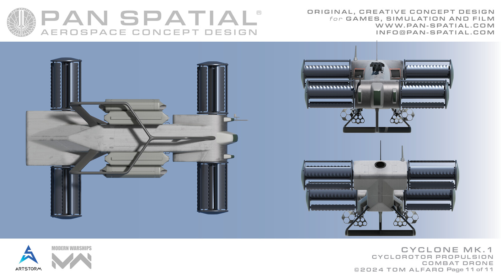 PAN SPATIAL Aerospace Concept Design - CYCLONE Mk.1 CONCEPT DRONE