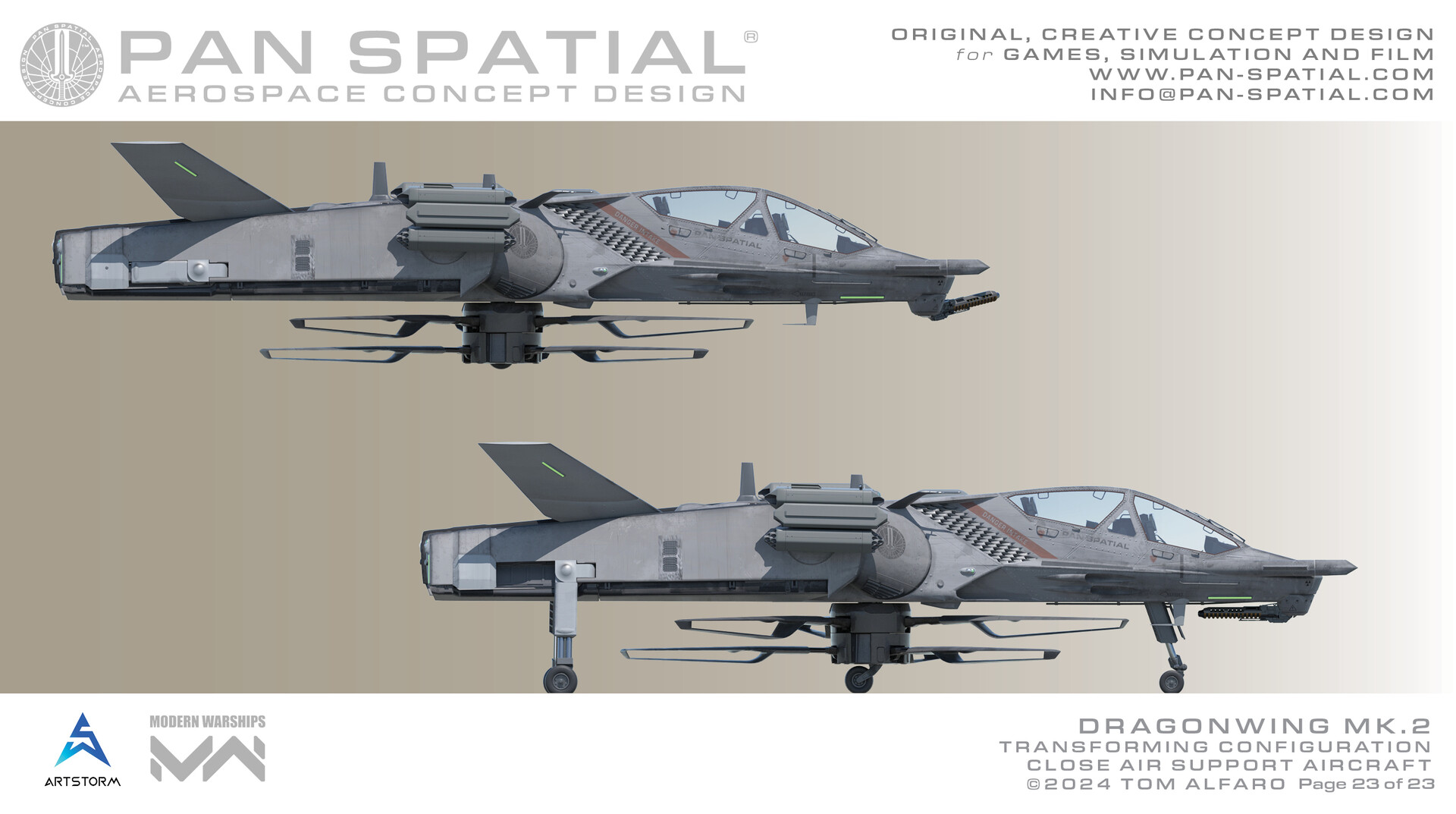 PAN SPATIAL Aerospace Concept Design - DRAGONWING Mk.2 VARIABLE ...