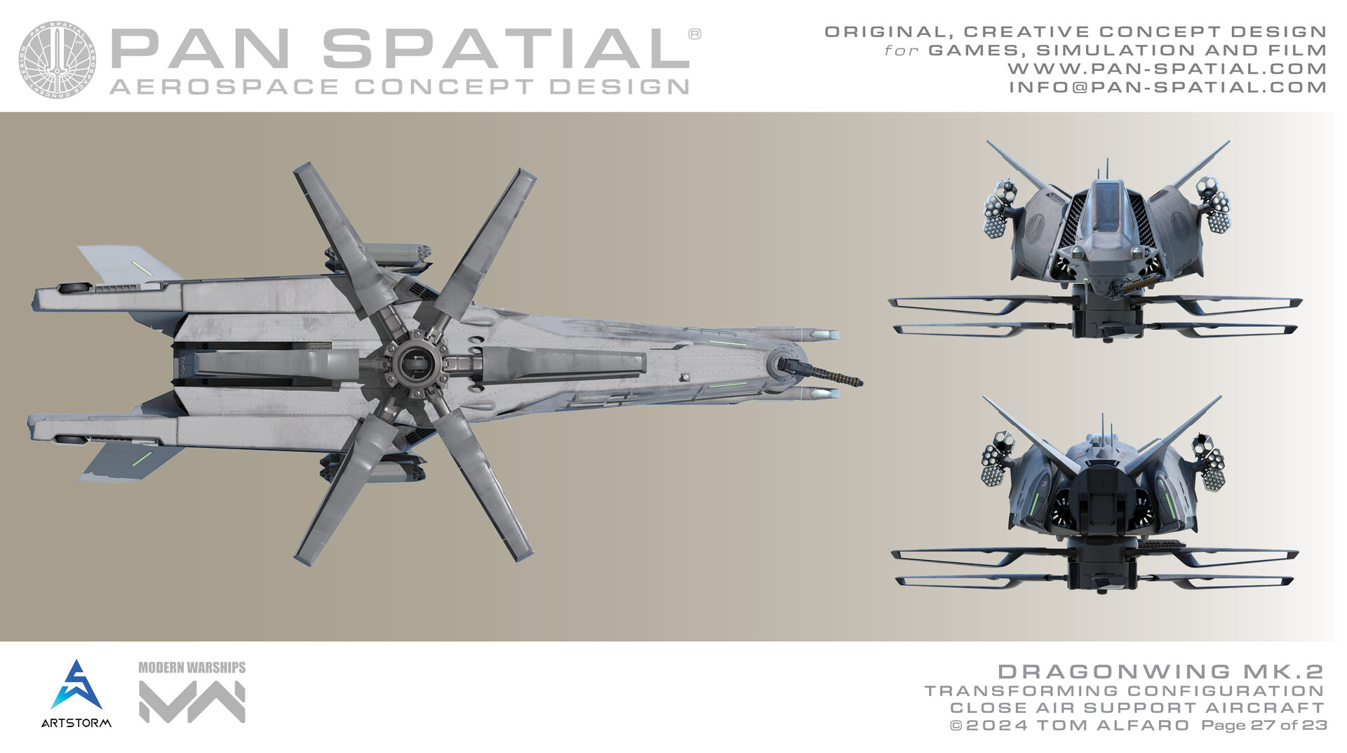 PAN SPATIAL Aerospace Concept Design - DRAGONWING Mk.2 VARIABLE ...