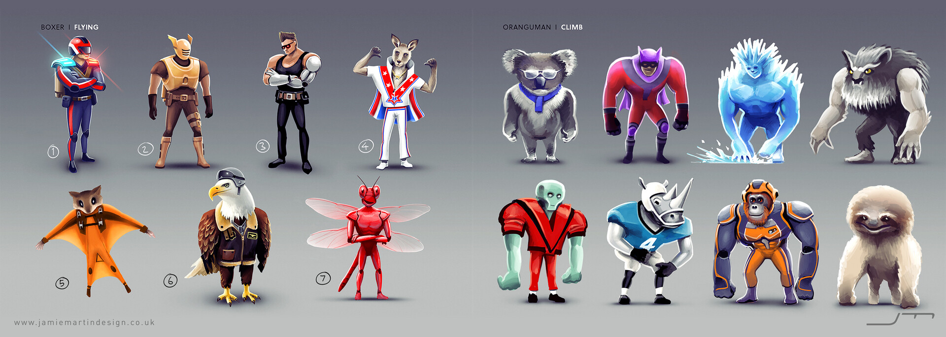 Jamie Martin - Theme Park / Social Space - character concept art