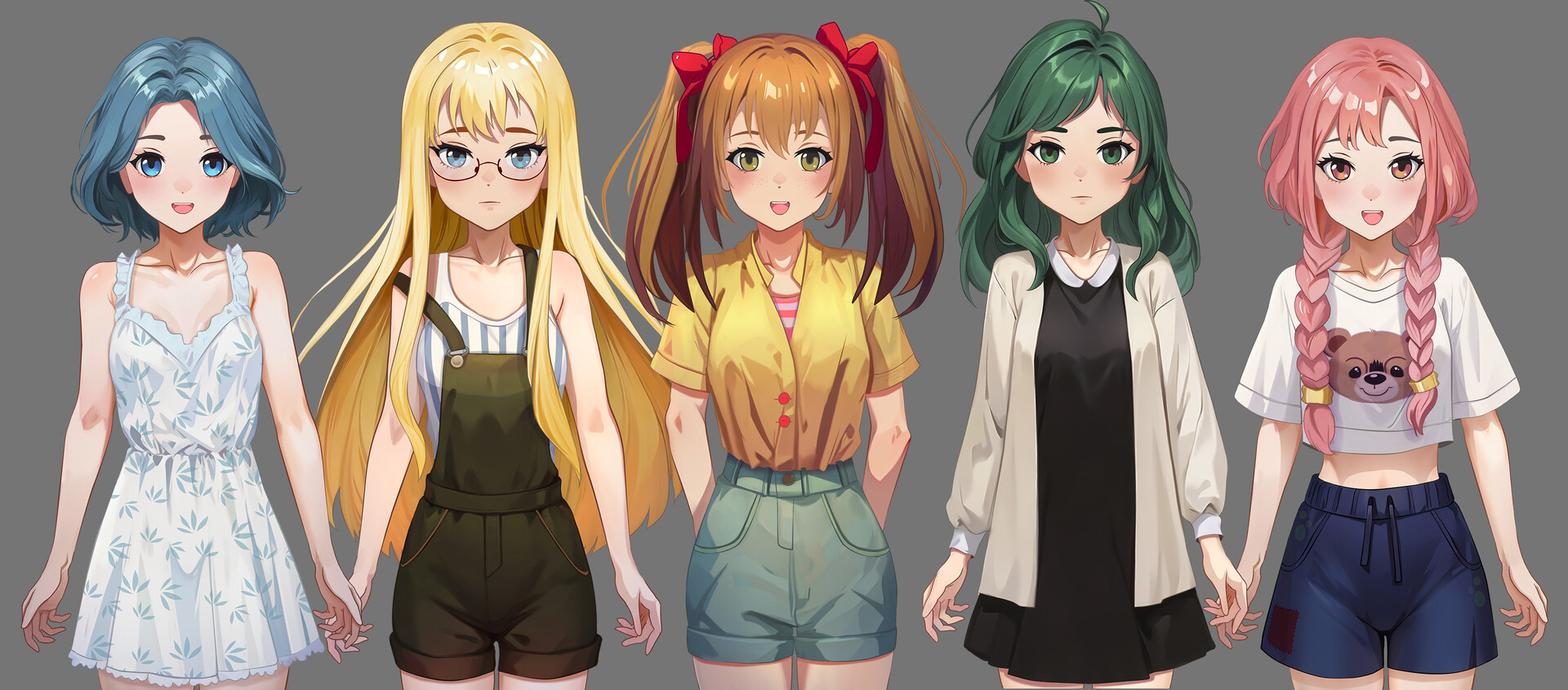 ArtStation - Solar Pall – 2D Character Design for Visual Novel