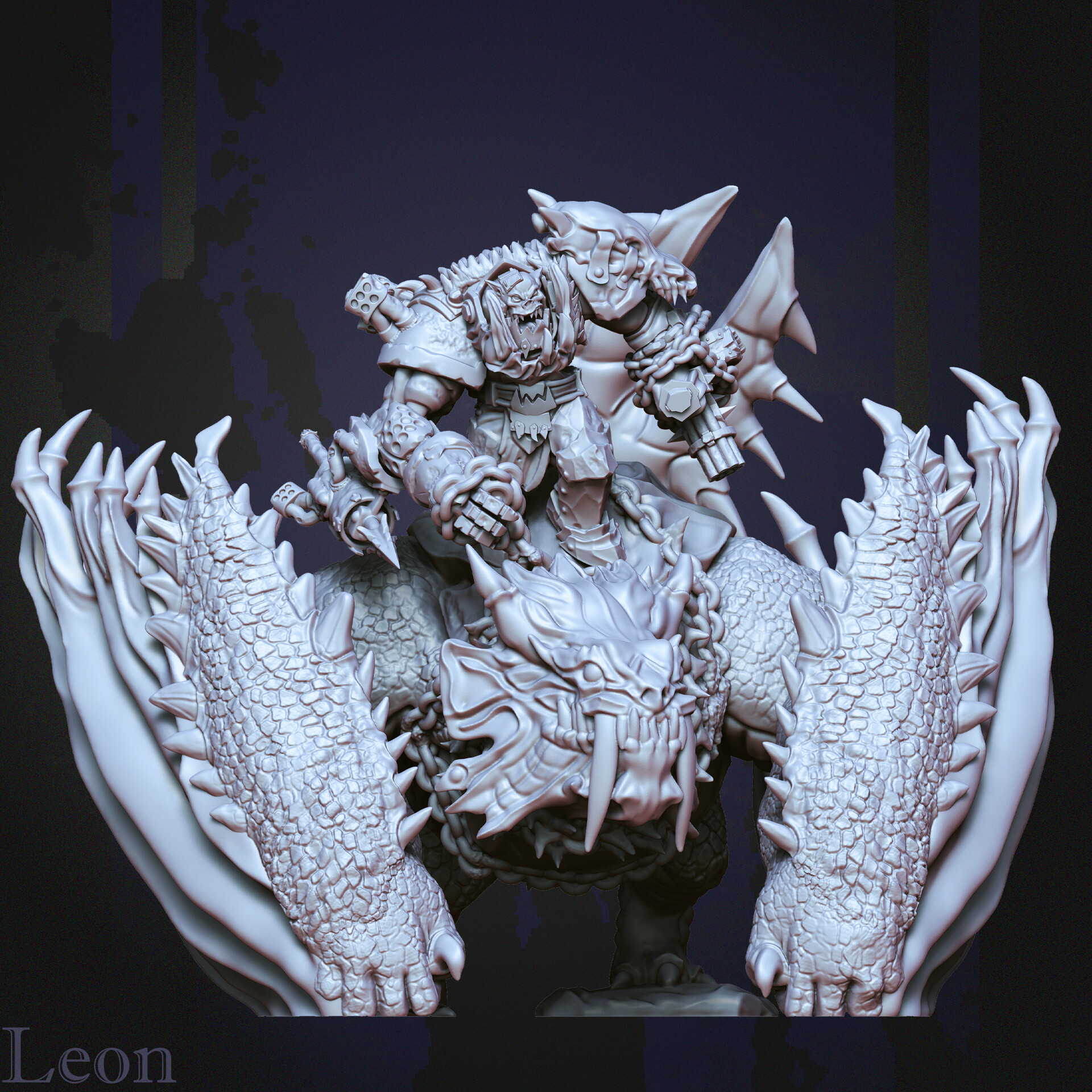 ArtStation - Megaboss on Maw-krusha Warhammer 40000