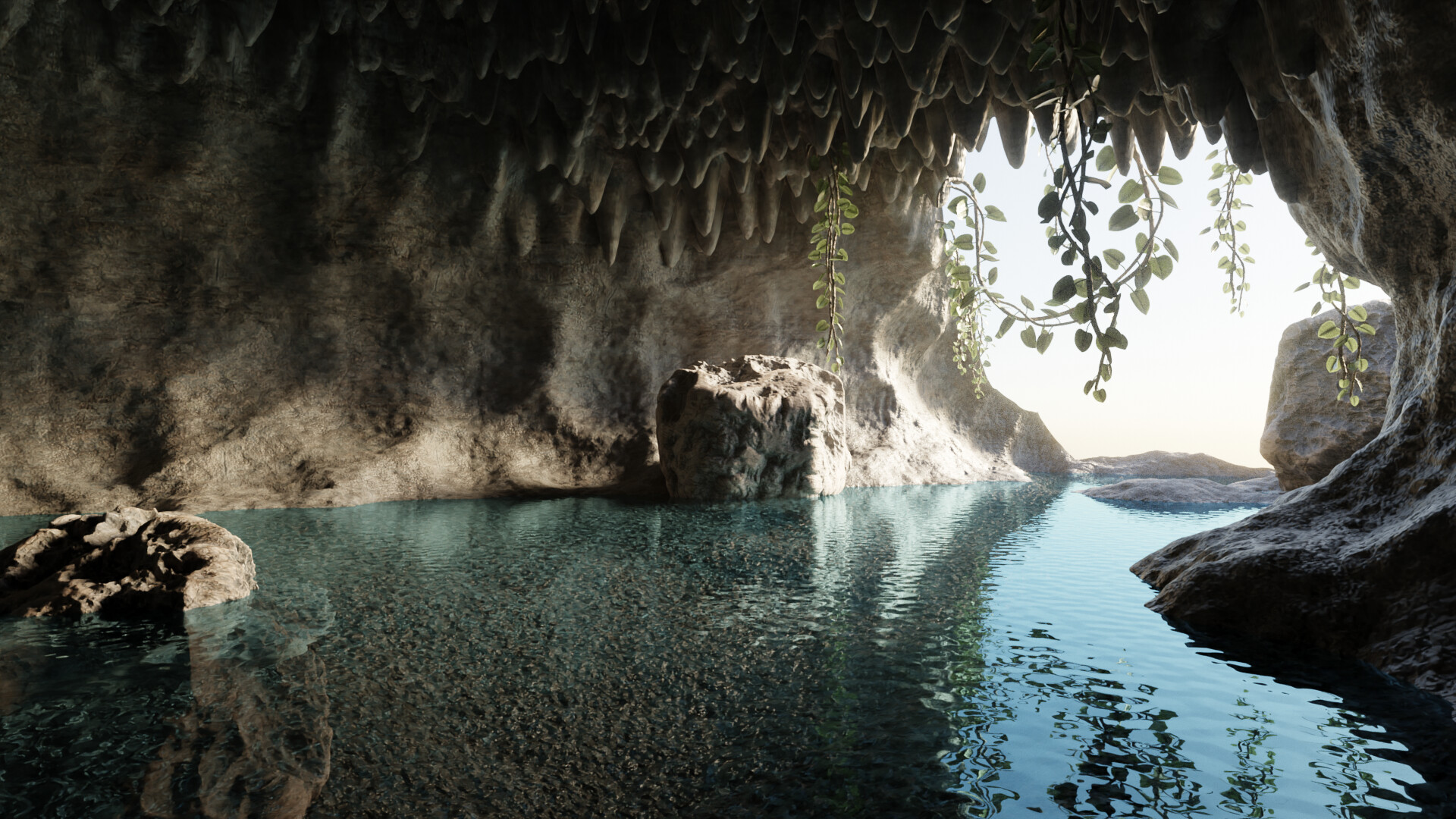 Michael Bescec - Panoramic Collection of 4 Cave Environments
